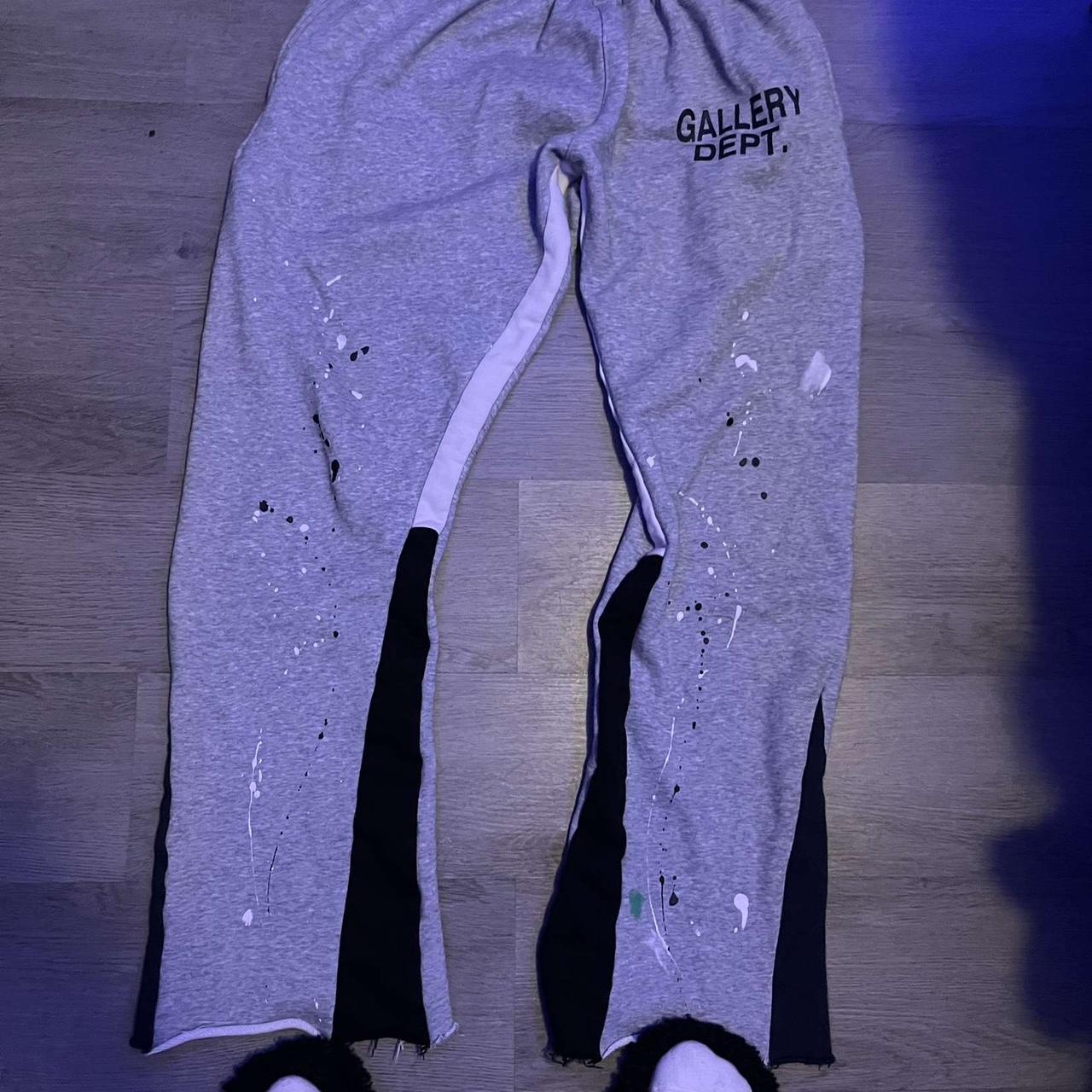 gallery dept grey sweats it says L on the tag but... | Depop