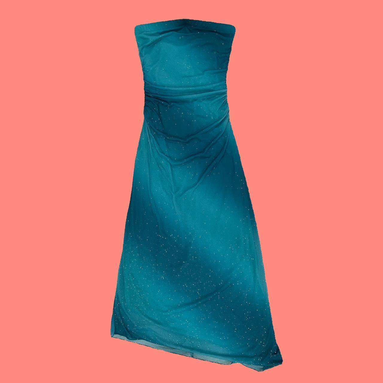 Y2k mermaidcore sparkly strapless dress price... - Depop