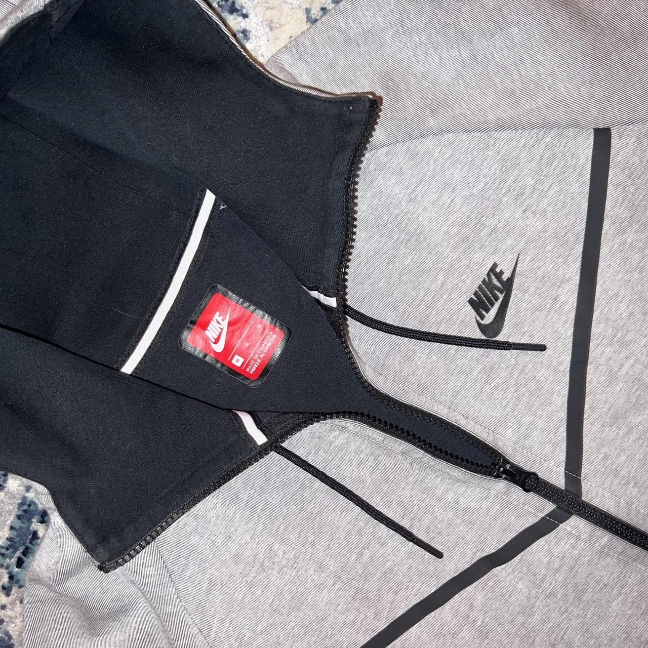 old season grey nike tech fleece hoodie size... - Depop