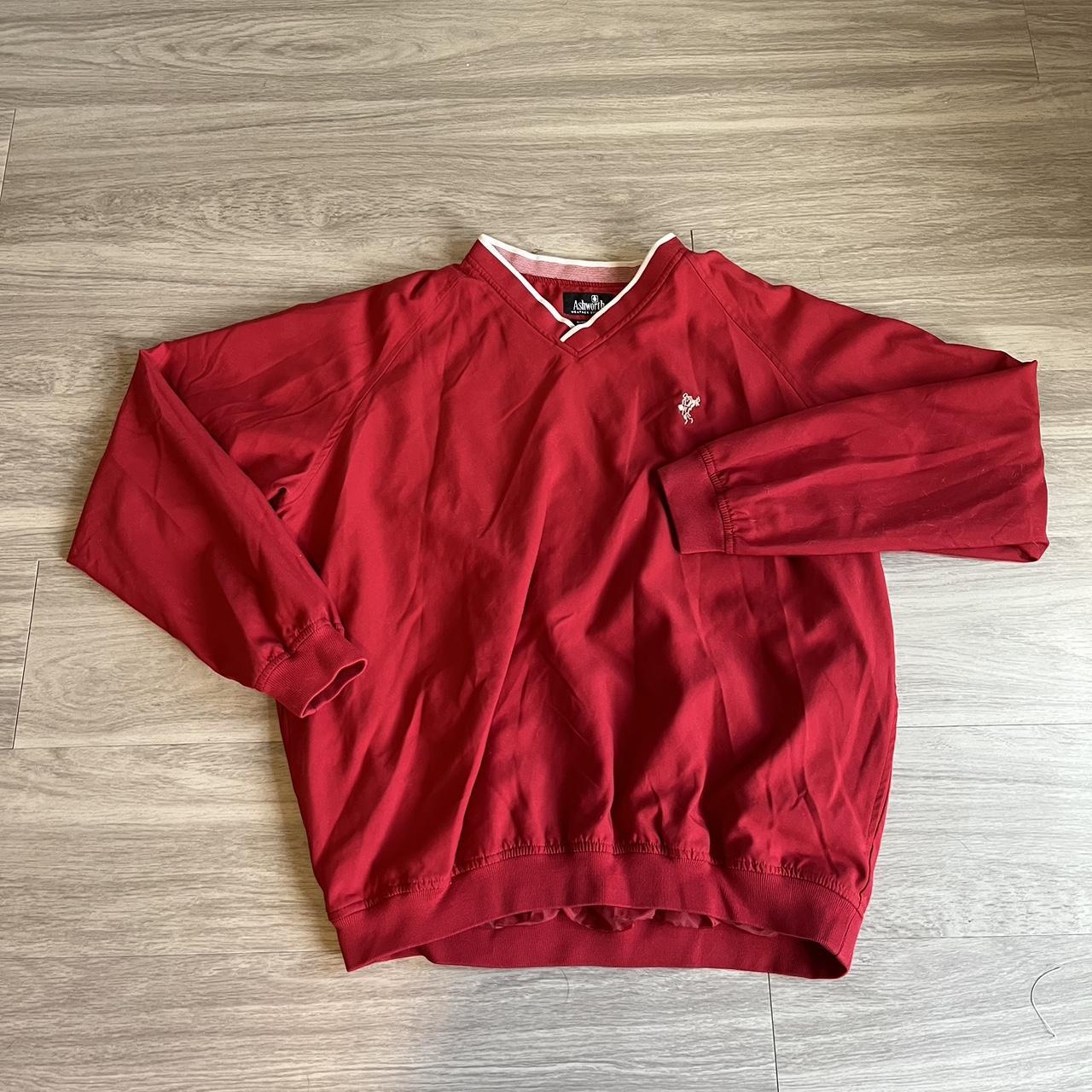 Mens V neck pull over 🌸 Medium 🌸 Ashworth 🌸 Red... - Depop