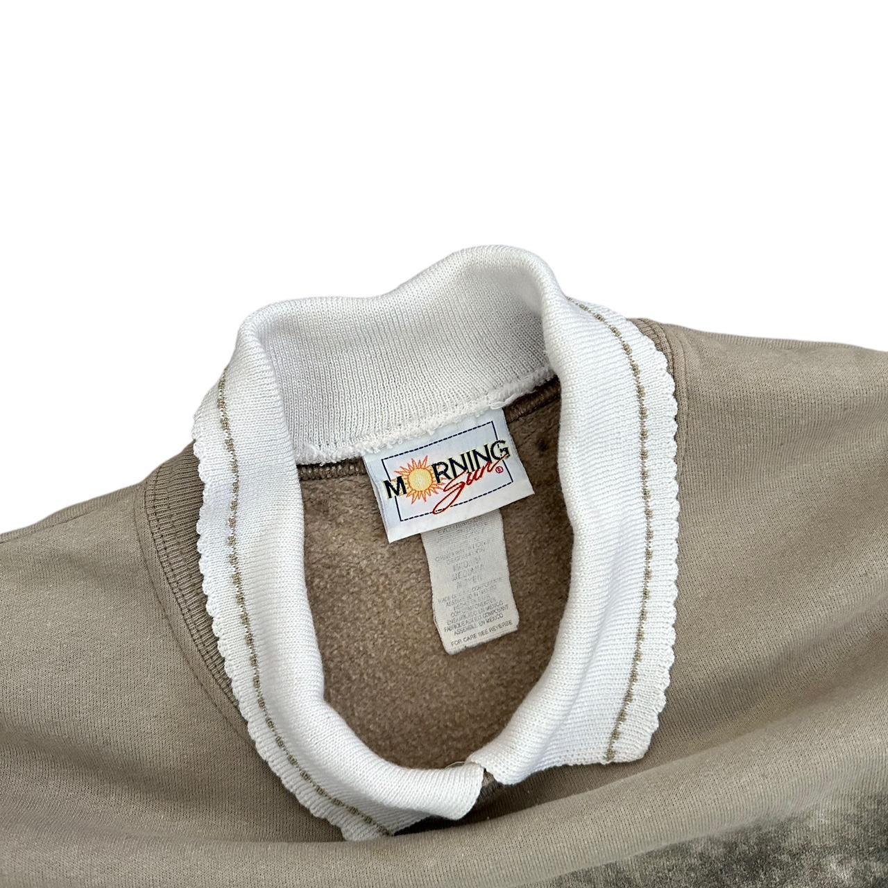 Vintage Morning Sun Women’s Collar Sweatshirt... - Depop