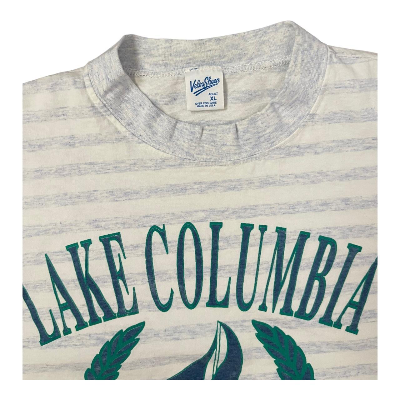 Vintage Lake Columbia Mens Crop T-shirt Single... - Depop
