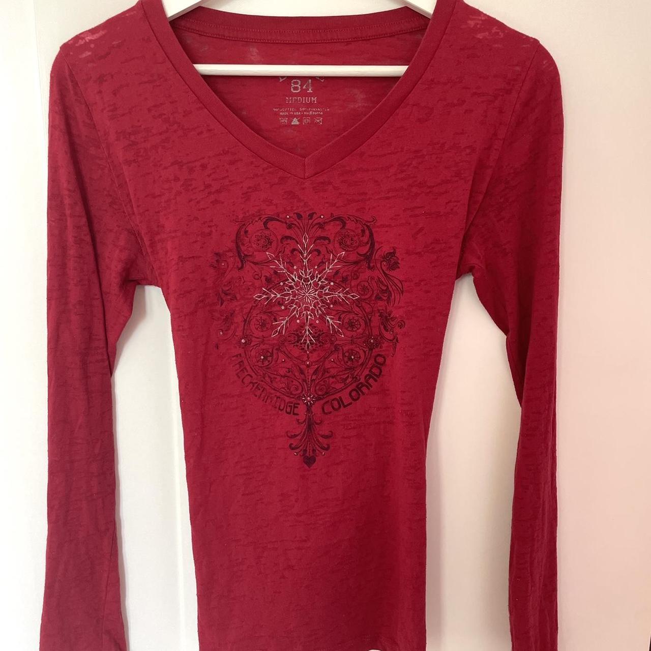 Red Y2K Blue84 vintage long sleeve NEVER WORN - Depop