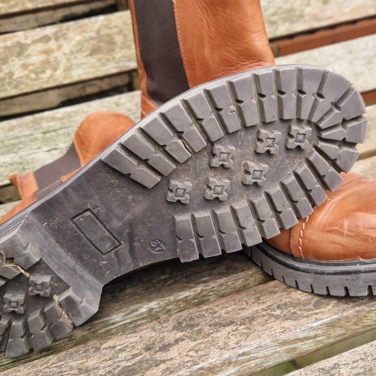 Tan Leather Uncle Boots UK Size 4 Very good condition - Depop