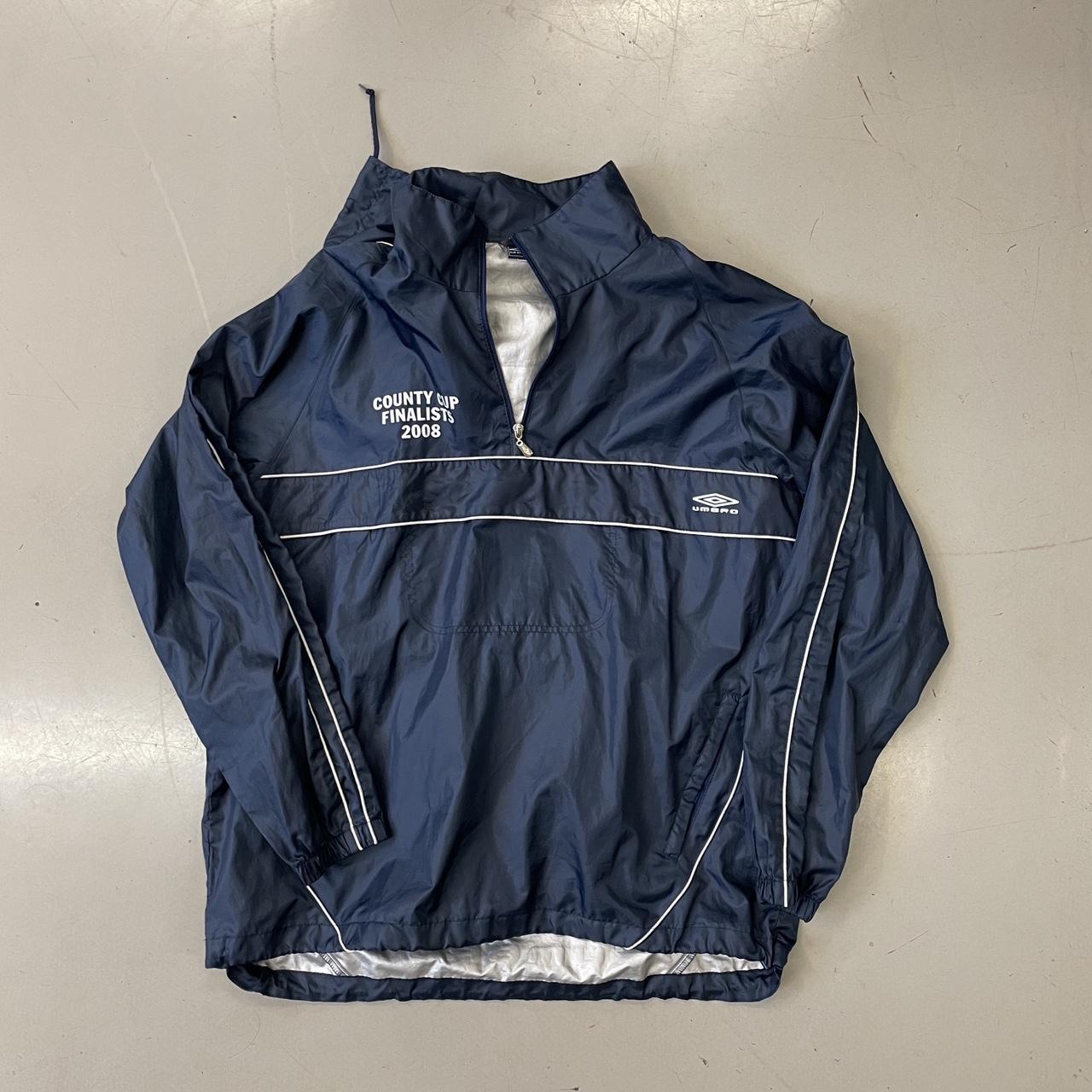 Size Large Umbro 1/4 Zip Shell Jacket Pit to pit is... - Depop