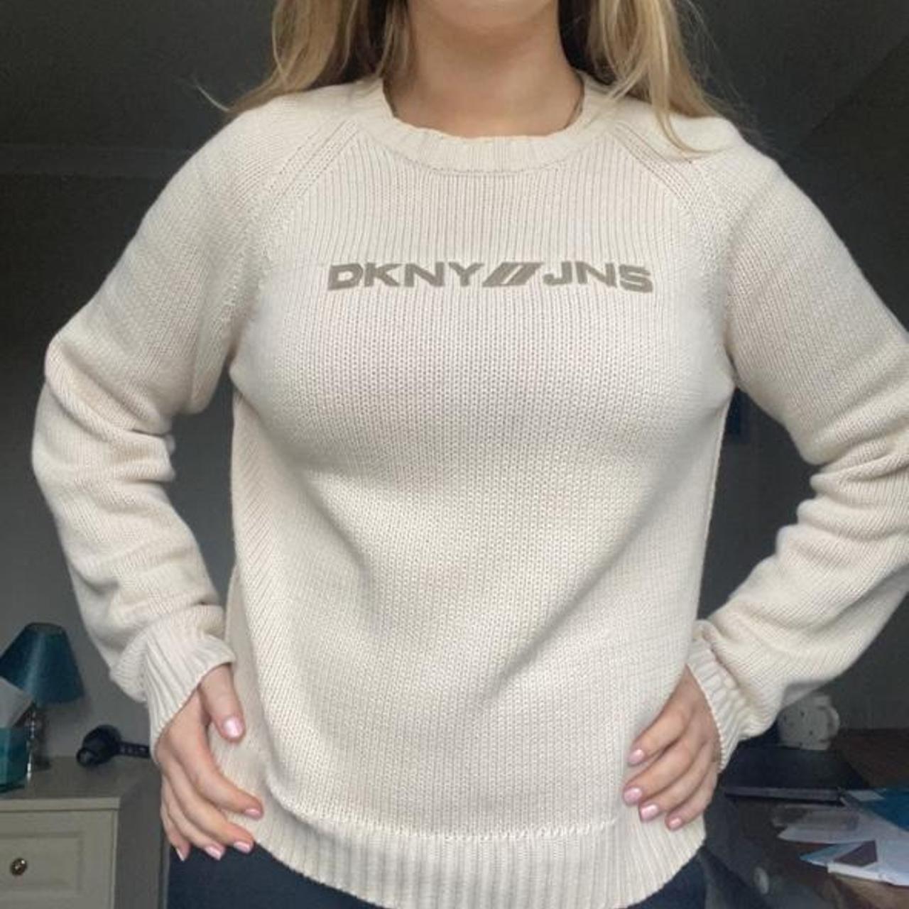 More pics for fitting ! iconic DKNY chunky knit... - Depop