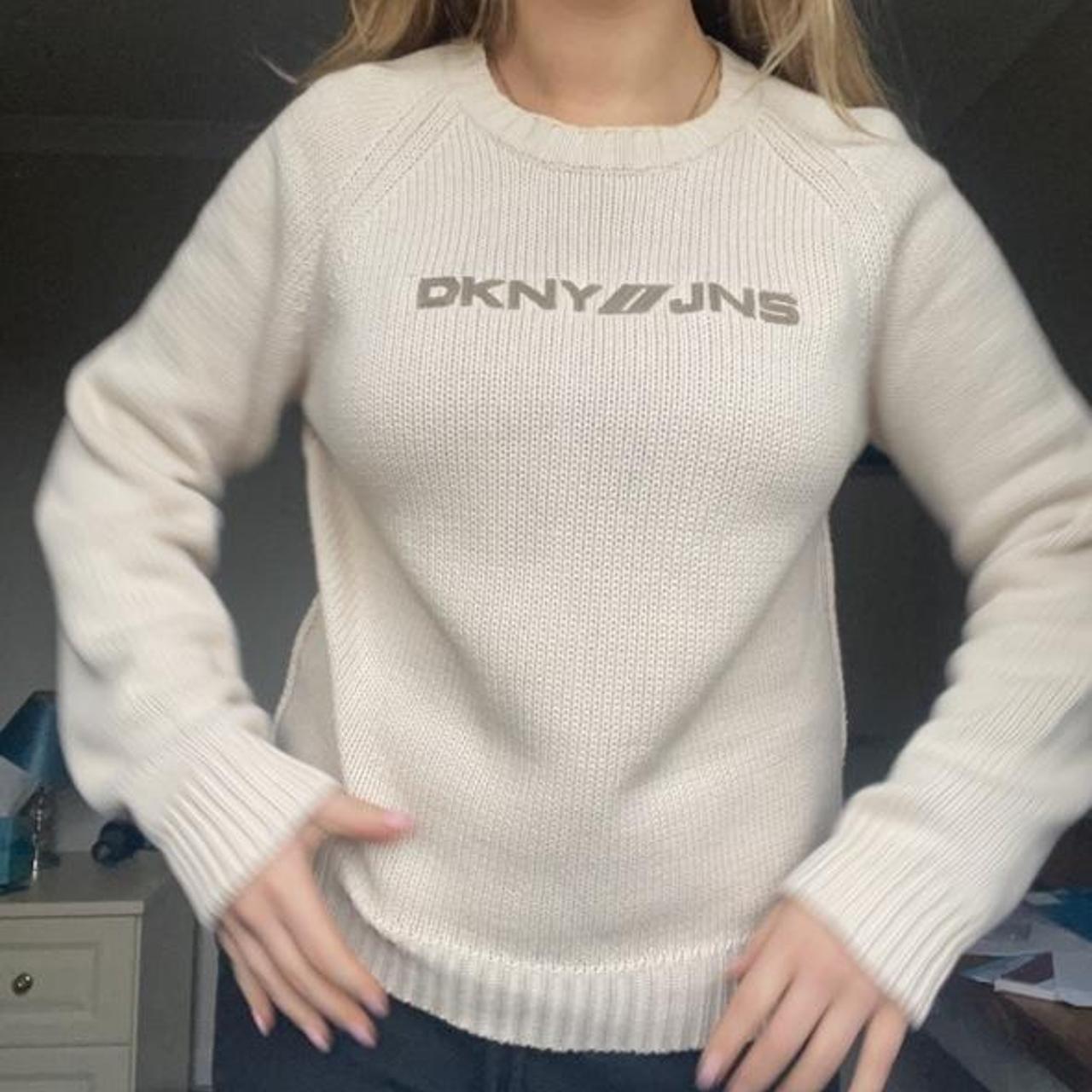 More pics for fitting ! iconic DKNY chunky knit... - Depop