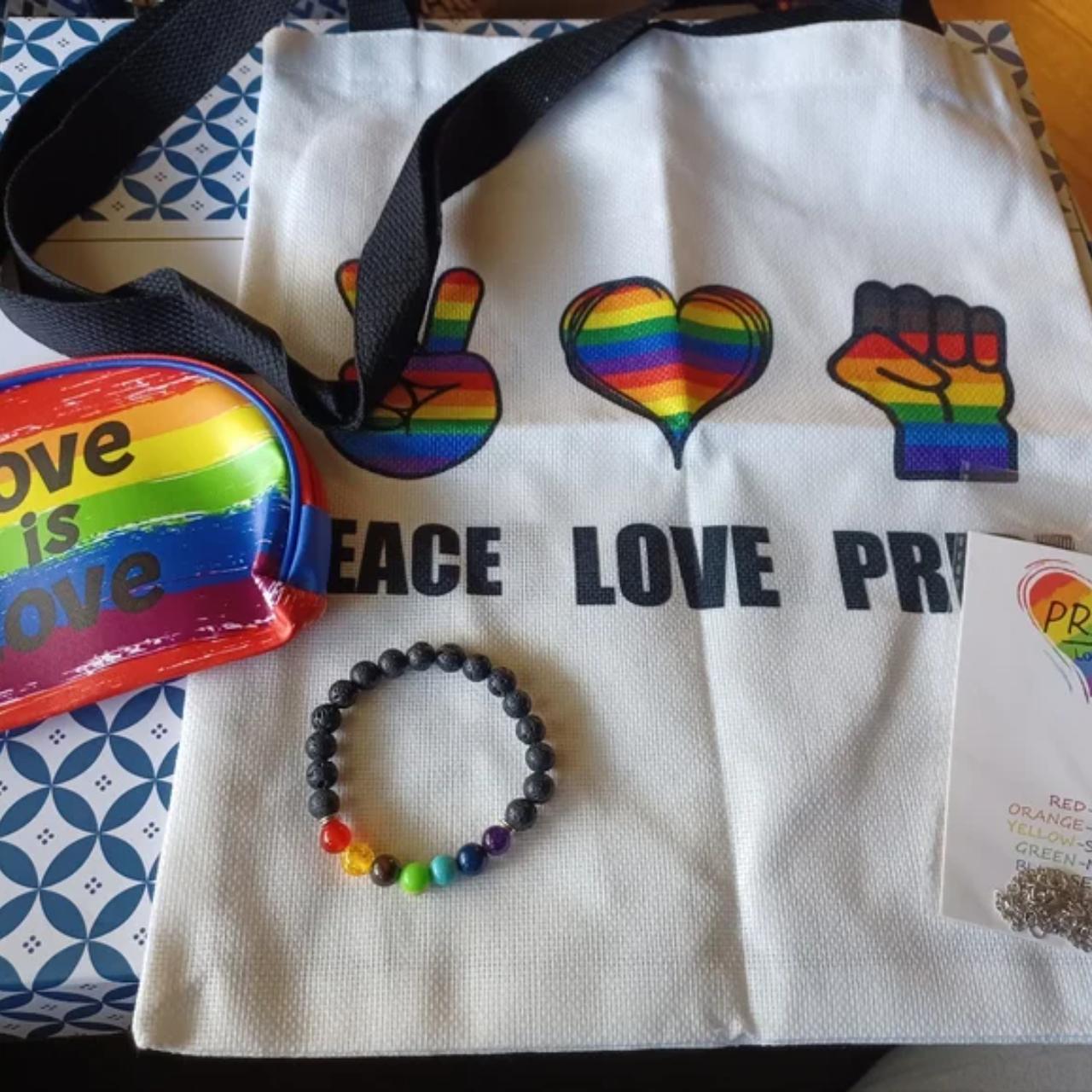 PRIDE Gift Set Includes tote bag, cosmetic bag,... - Depop