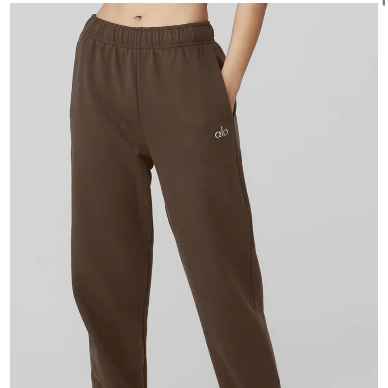 alo accolade wide leg sweatpants in espresso size... - Depop