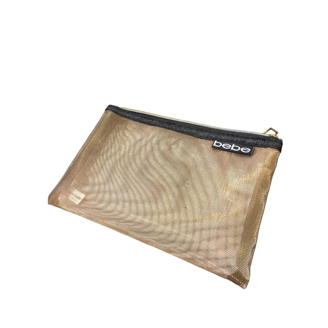 2pc Bebe gold metallic transparent makeup bags 1... - Depop