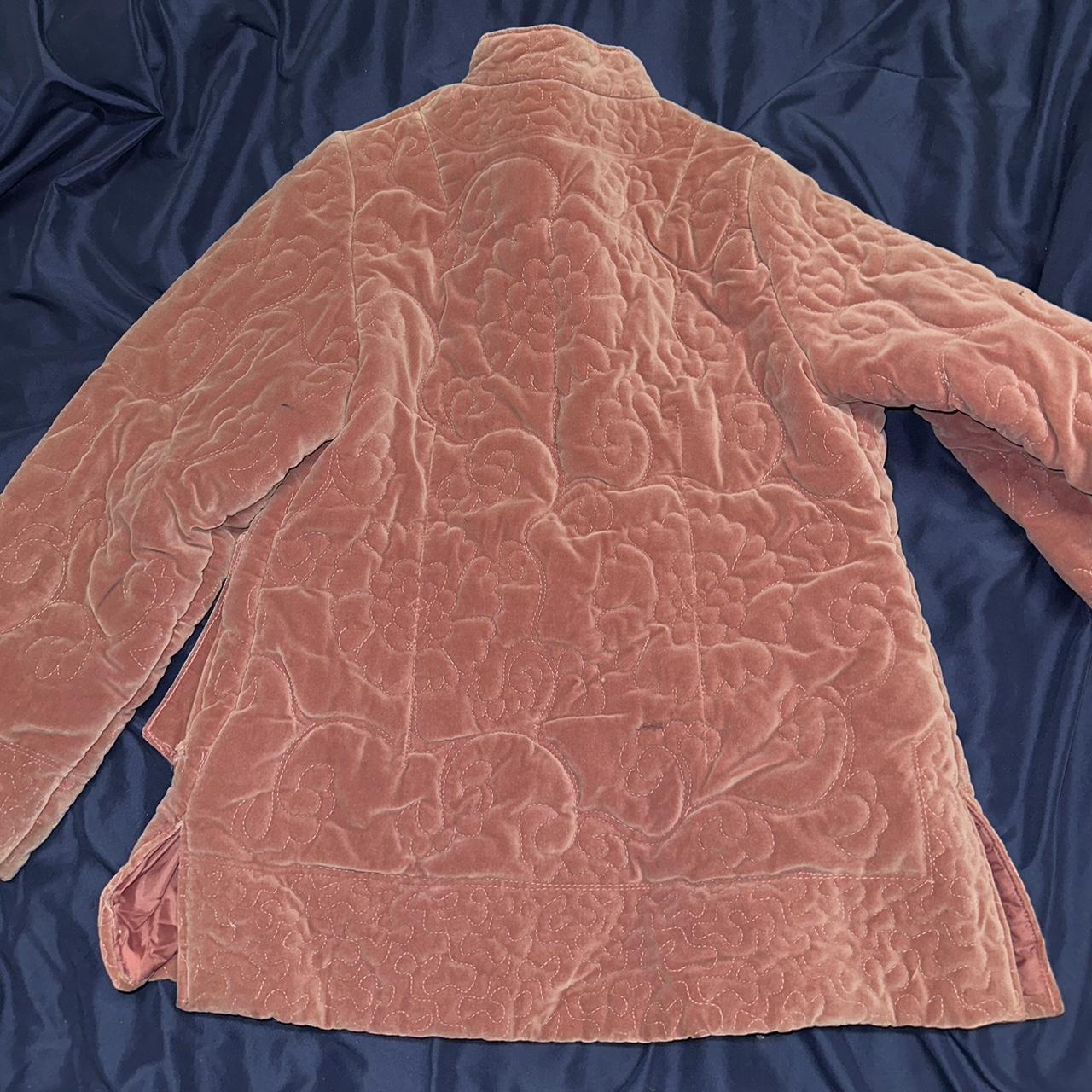 60s pink velvet type coat/jacket. size medium/large.... - Depop