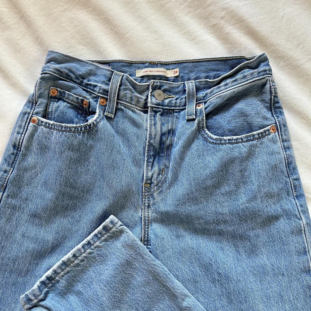 Levi’s low pro straight jeans in size 24 waist !!... - Depop