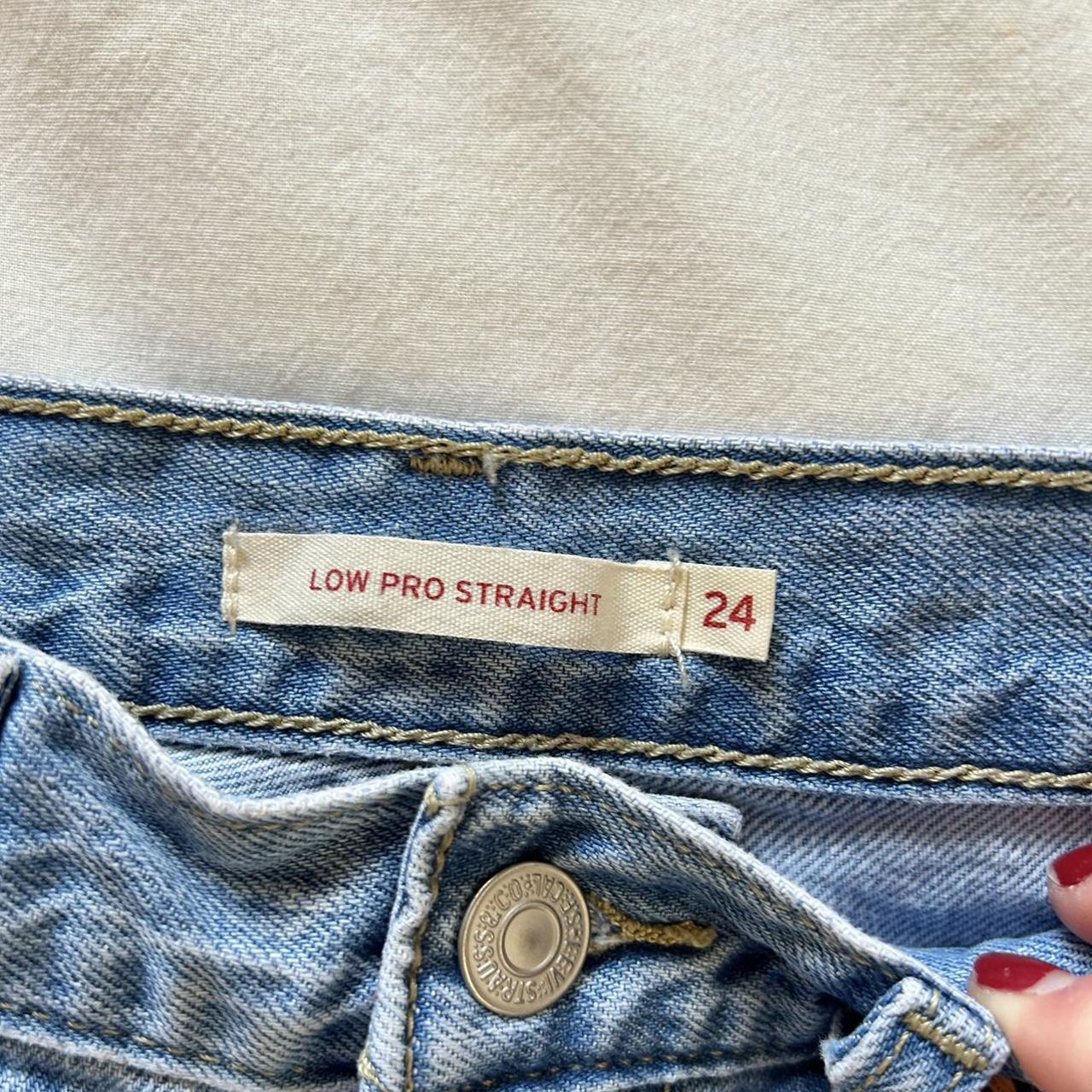 Levi’s low pro straight jeans in size 24 waist !!... - Depop