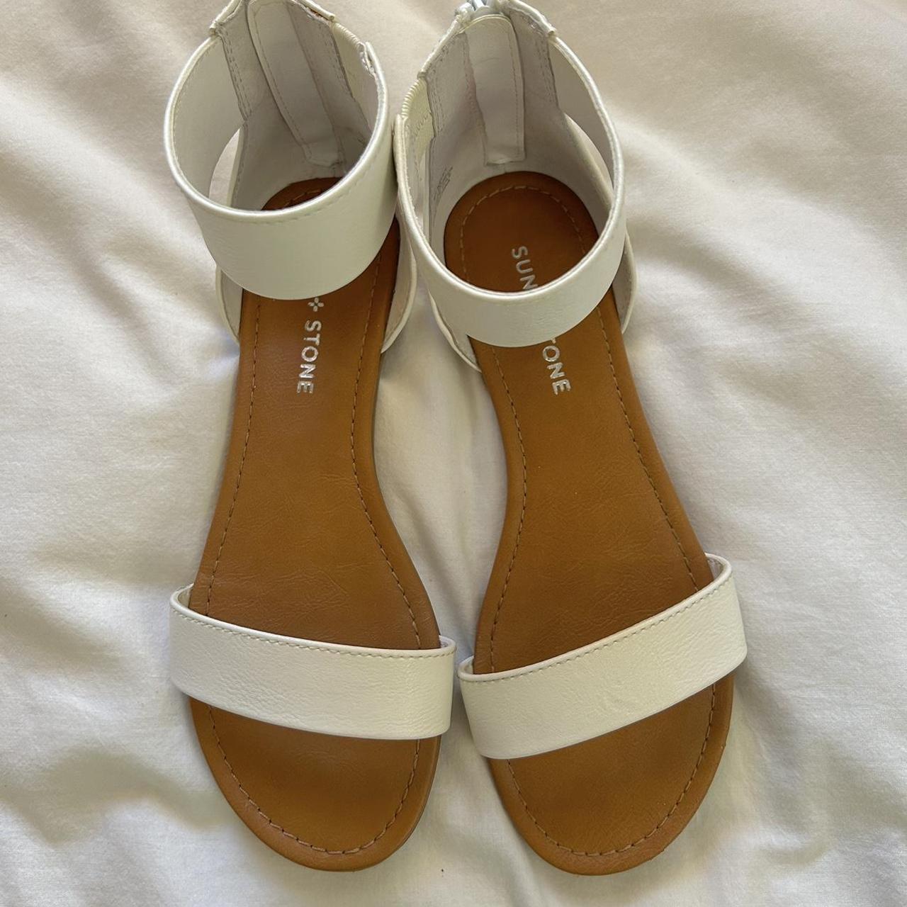 Sun stone white sandals size 7 women’s... - Depop