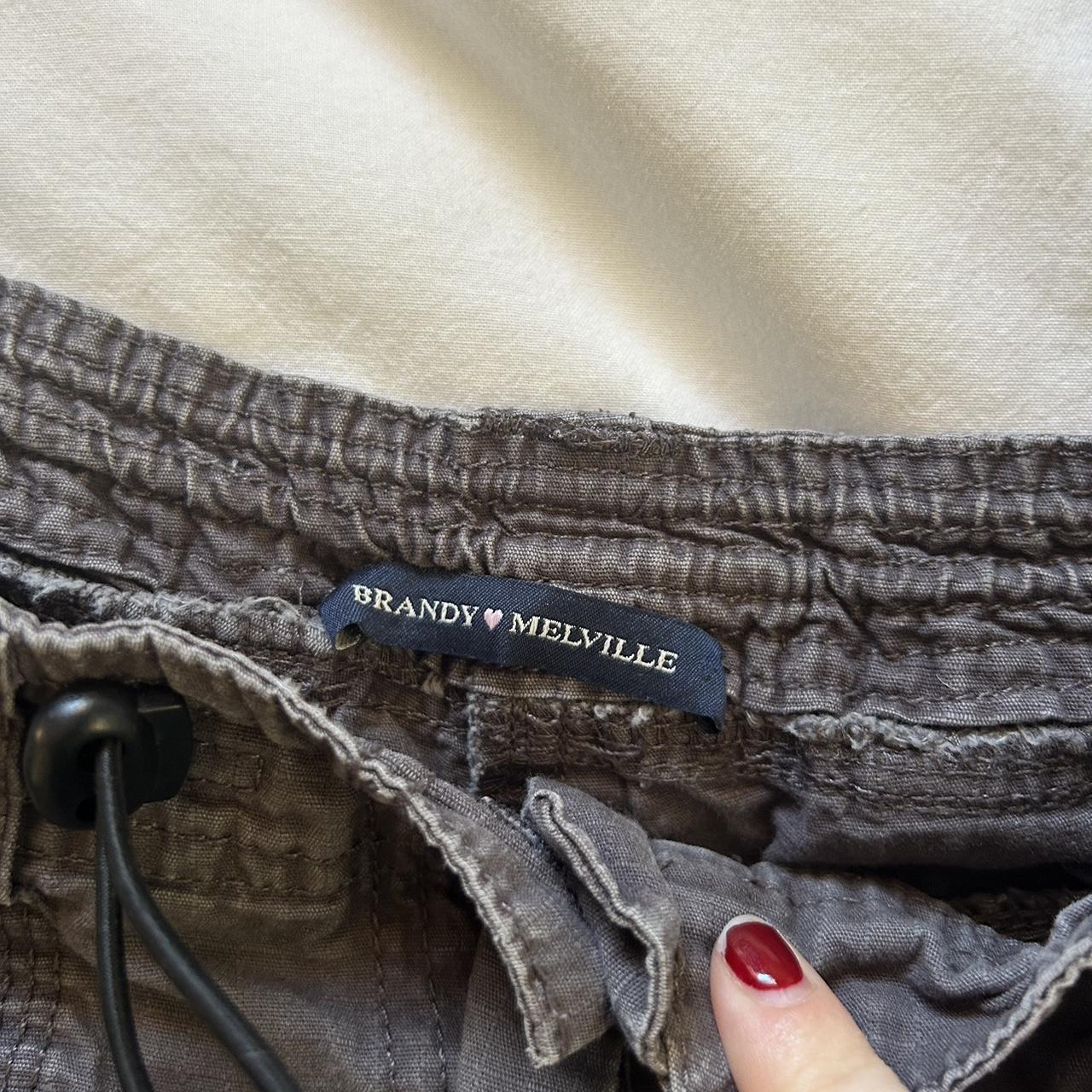 Brandy Melville Kim cargo pants in the grey... - Depop