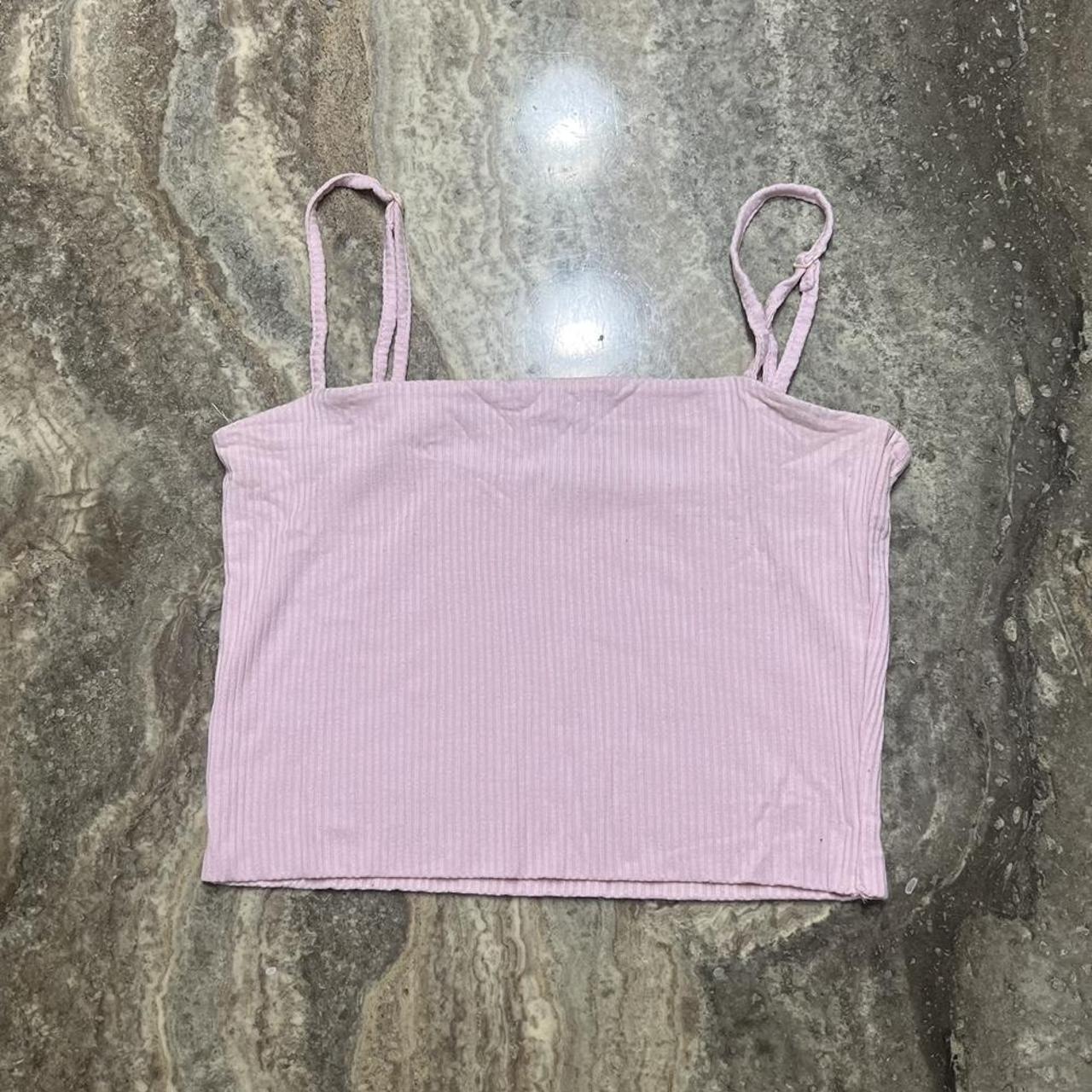 Factorie Ribbed Baby Pink Crop Top Perfect Condition... - Depop