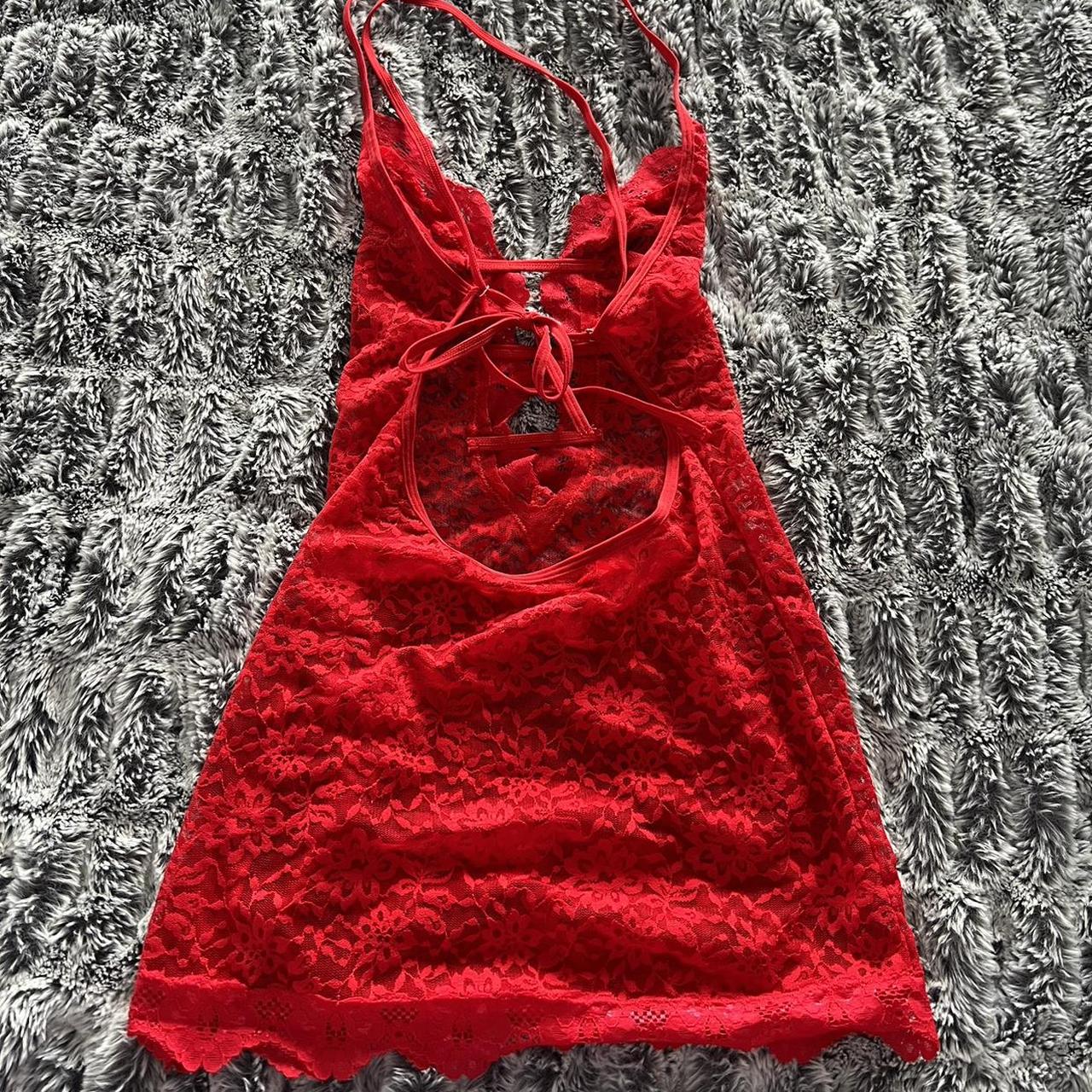 Lingerie Red Dress Tie Up + G String Perfect... - Depop
