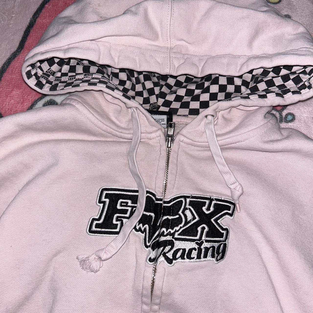 fox racing pink checkered zip up DM TO BUY fox... - Depop