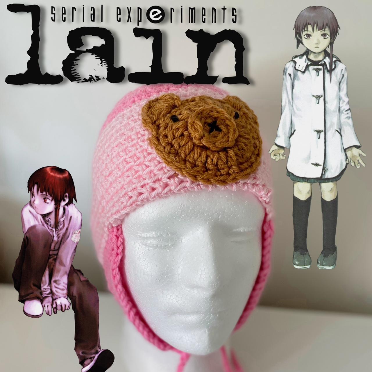 handmade crochet serial experiments lain flap... - Depop
