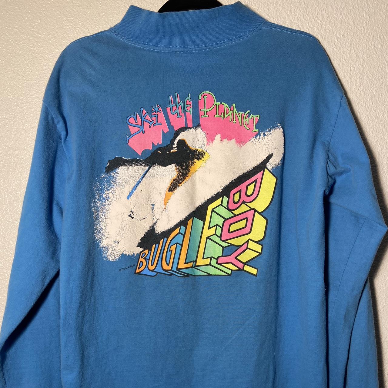 Bugle Boy Men's Blue and Pink Top | Depop