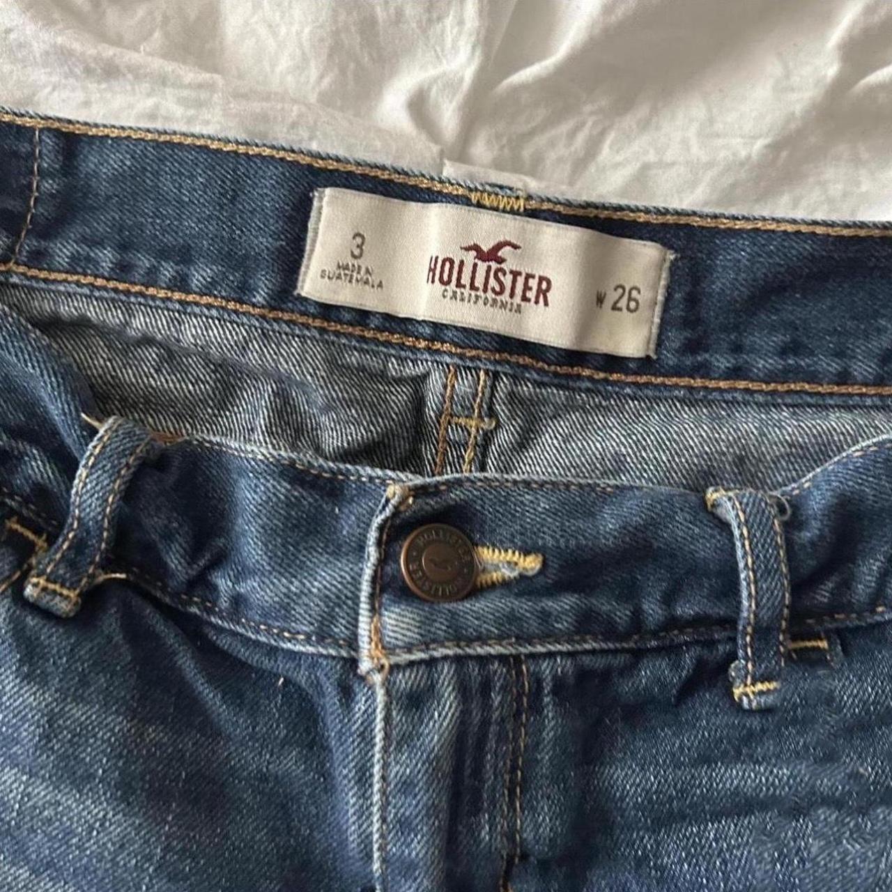 Y2k low rise holloster shorts Size 3 26 inch waist - Depop