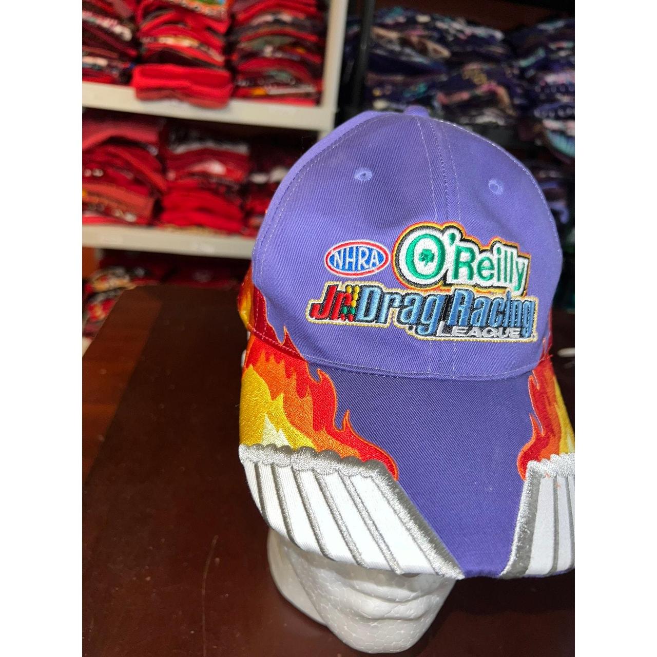 Drag Racing Hat Flames Flame Jr League O Reily NHRA... | Depop