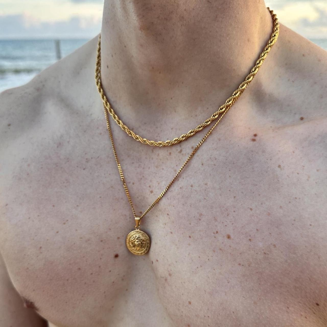 Men’s Chain Set - Medusa Rope Chain Combo Featuring... - Depop