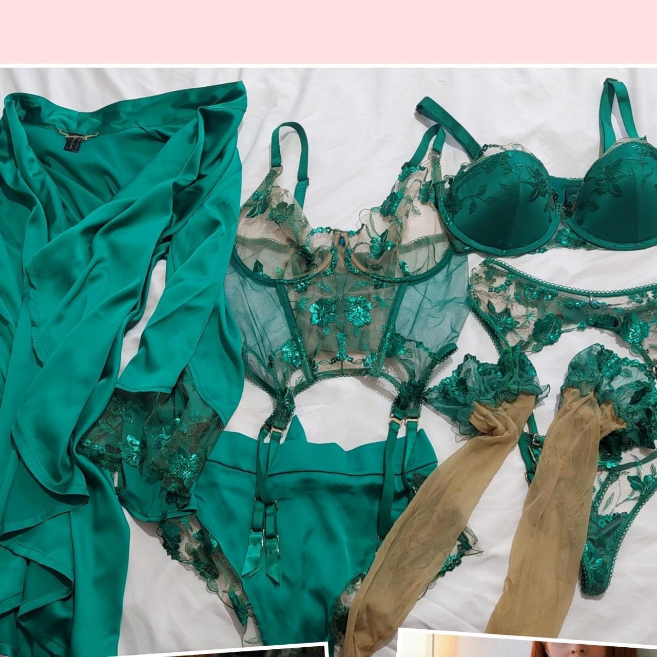 Honey Birdette Whitney emerald bustier 10E, bra 10E,... - Depop