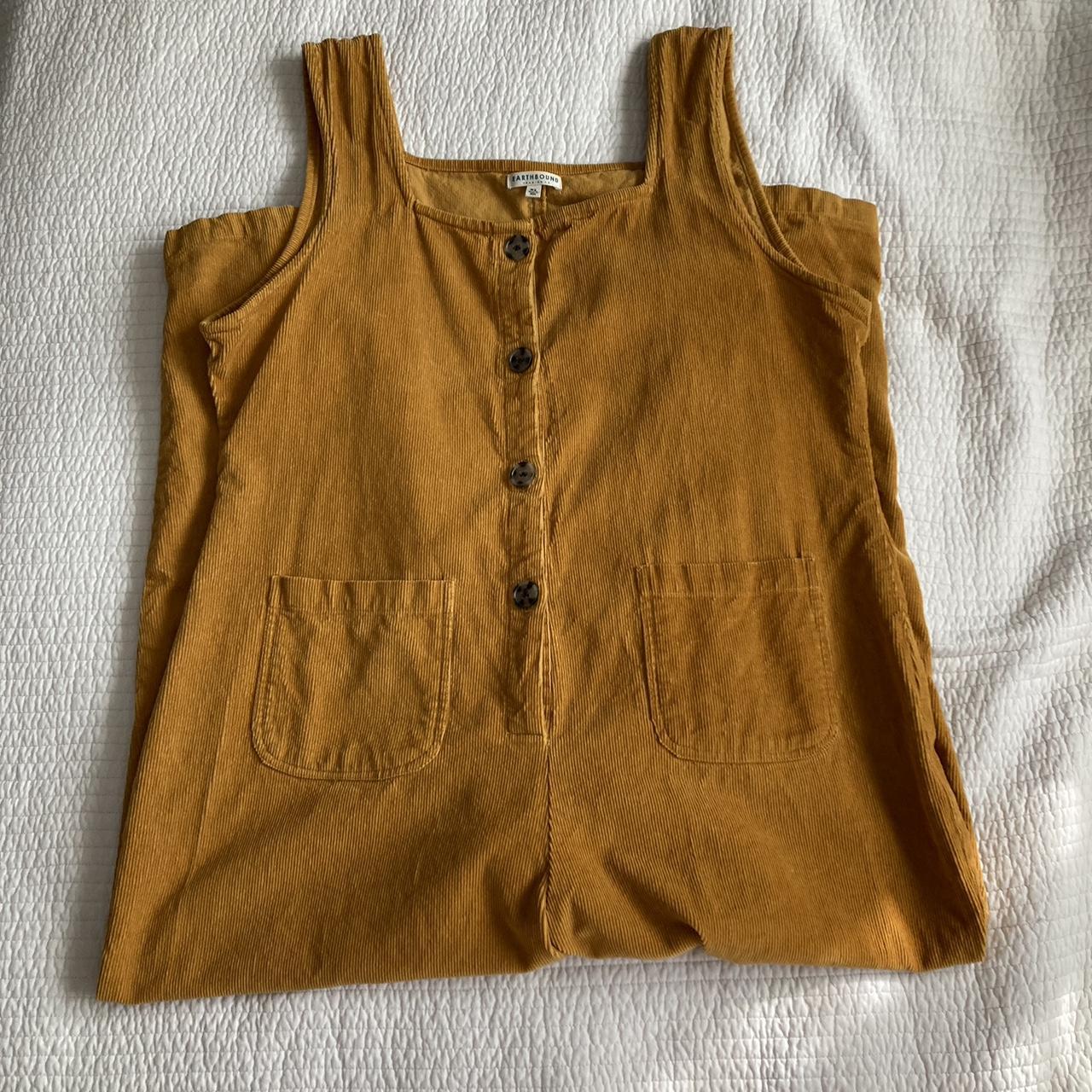 Earthbound Mustard Yellow Corduroy... - Depop