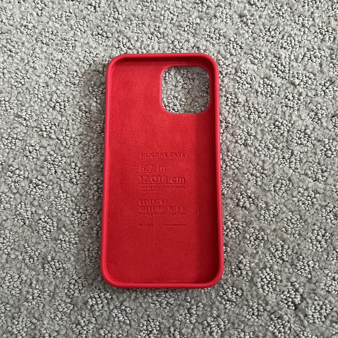 iphone 13 pro max red silicone phone case - Depop