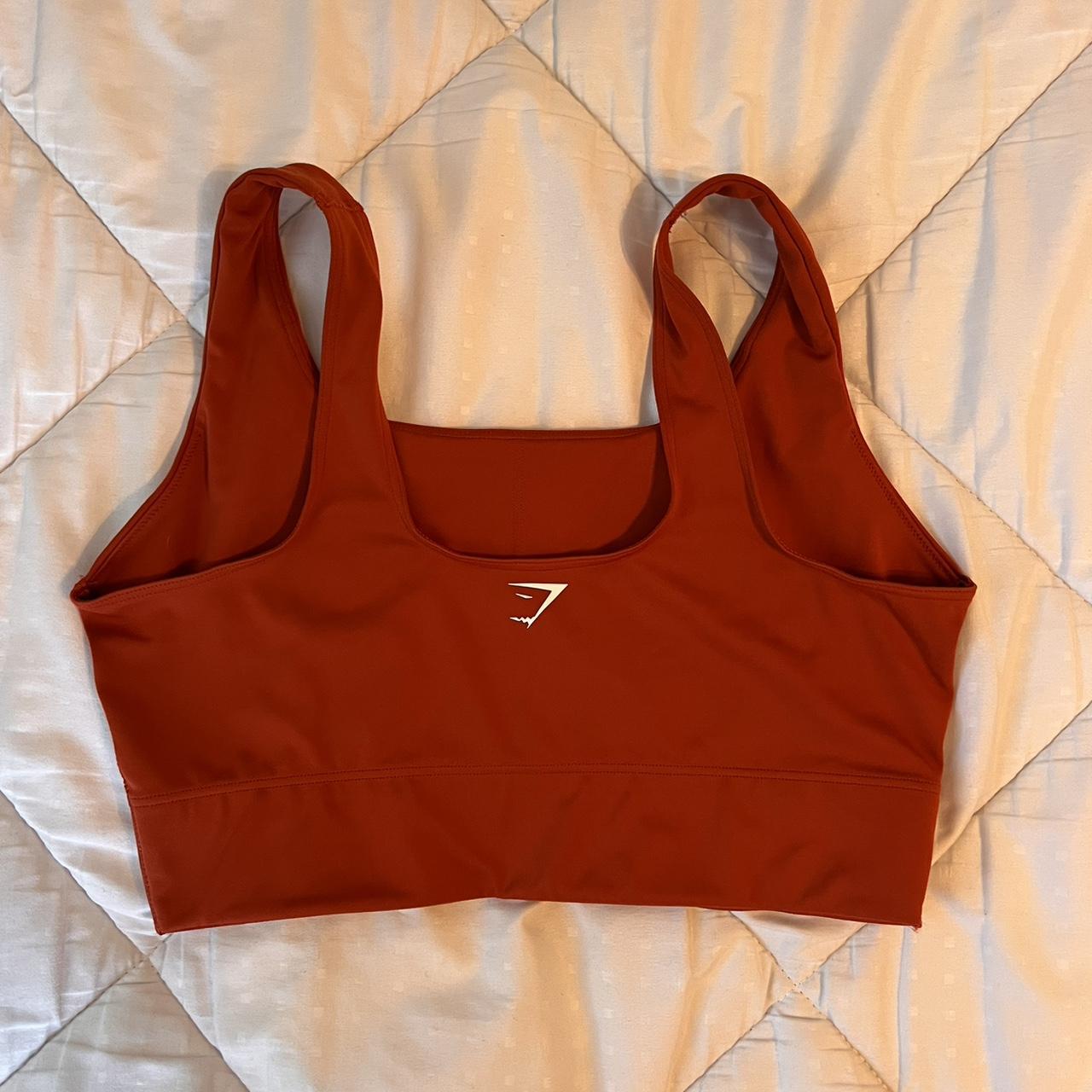 gymshark sports bra red size M - Depop
