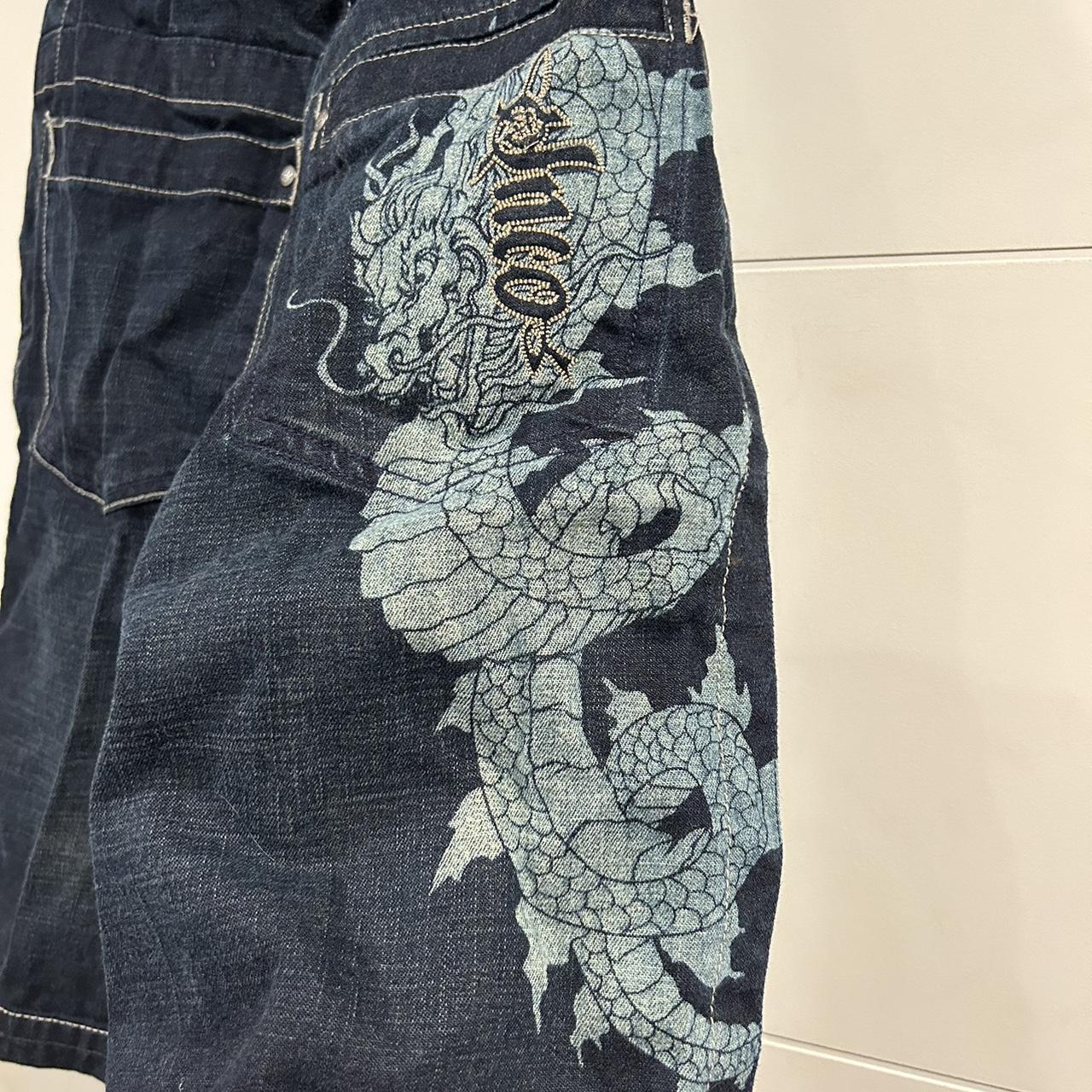 Jnco Jorts Super fire dragon the side Size: 12... - Depop