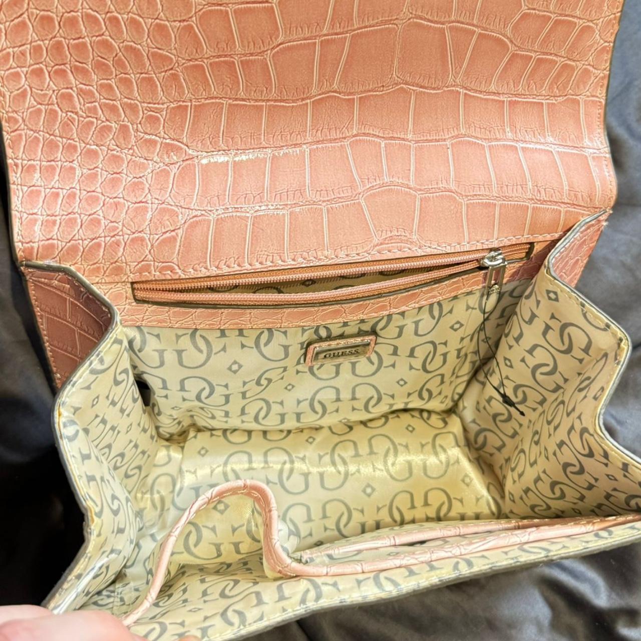 baby pink guess clutch/arm handbag #guess #smallbag... - Depop