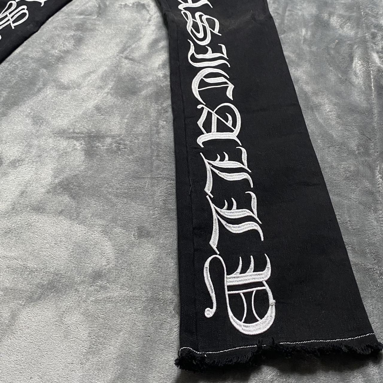 Vlone Jeans Flared Stack Vlone style jeans Size 34... - Depop