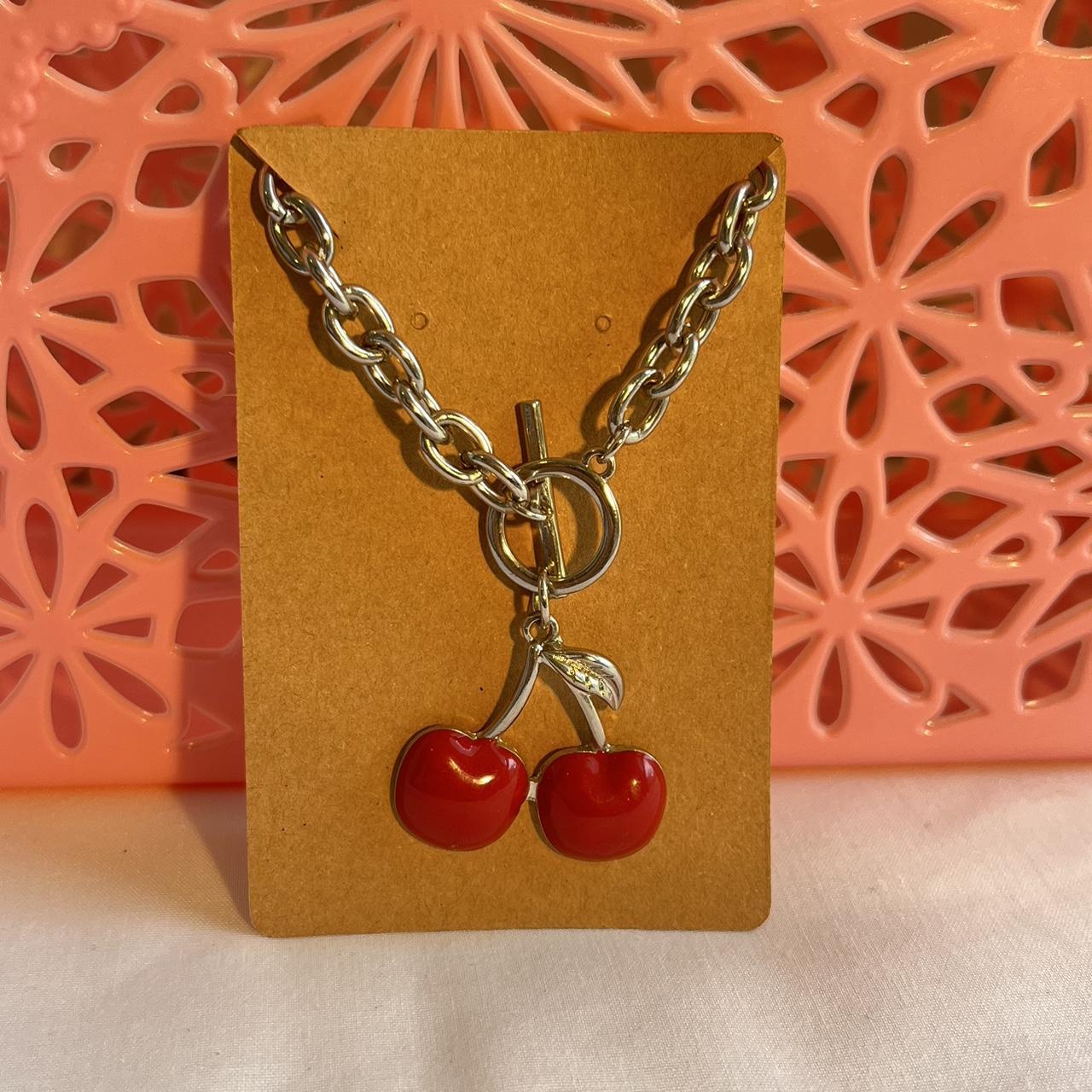 Chunky Chain Cherry Necklace 🍒Never... - Depop