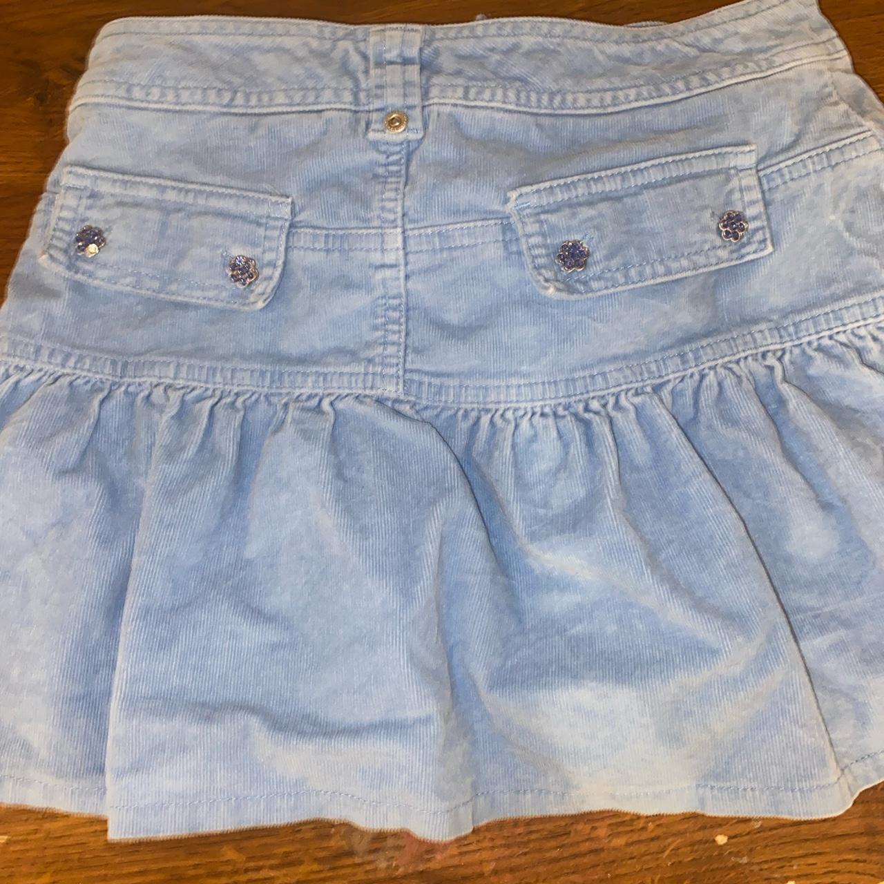 Cutecore Y2K Coconut Girl Kawaii Light Blue Pleated... - Depop