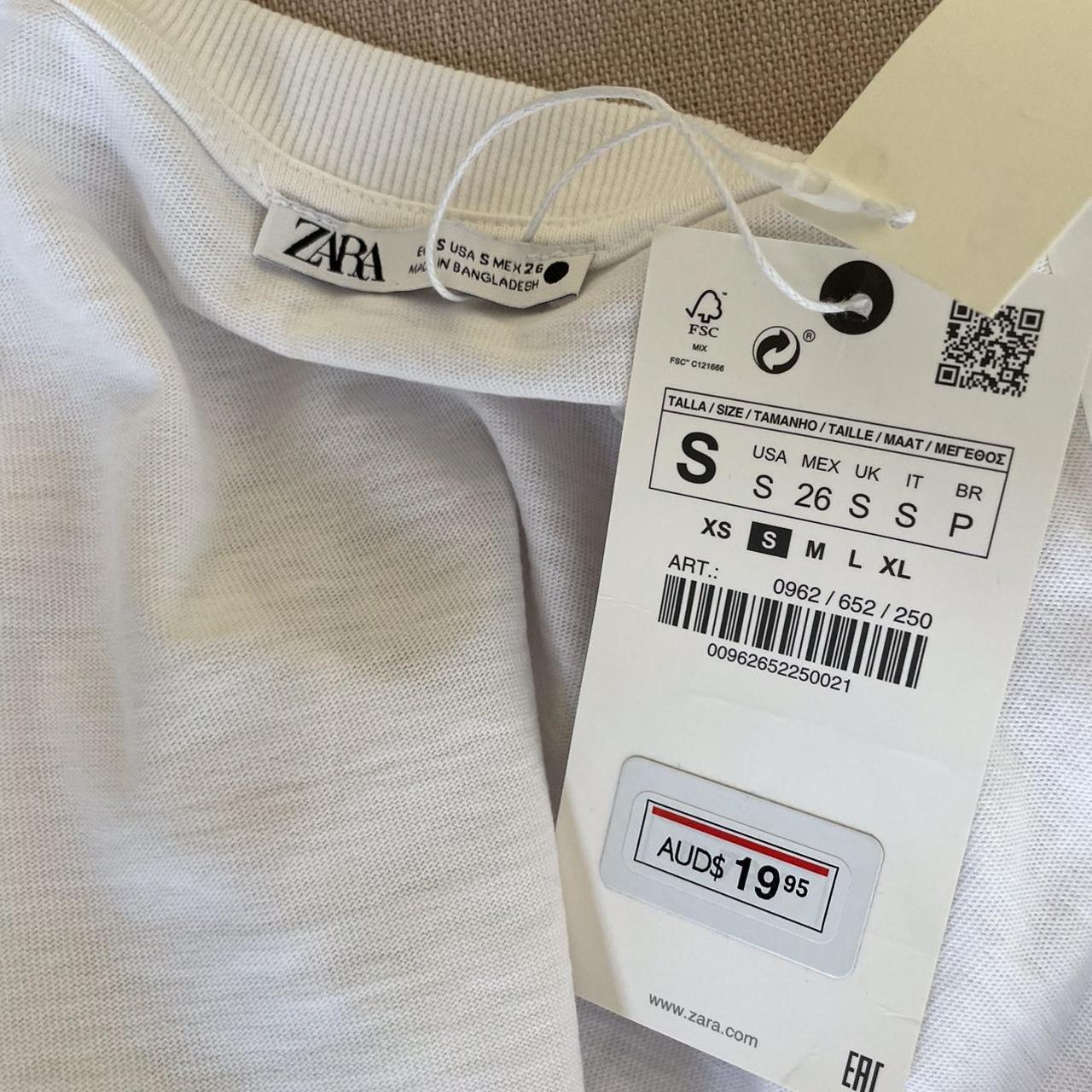 Zara white t-shirt - tag attached ignore: with... - Depop
