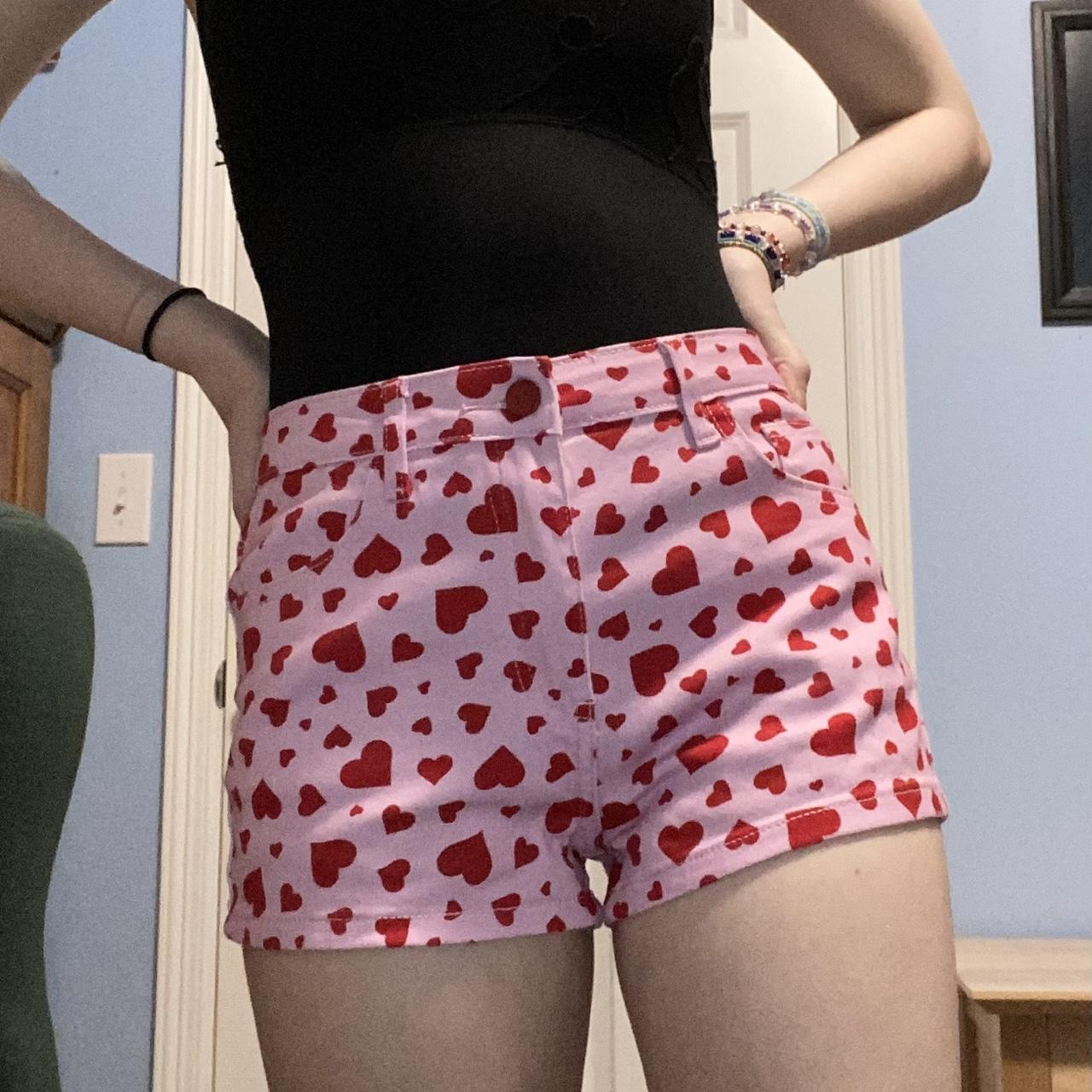 Dolls Kill Women's Red and Pink Shorts | Depop