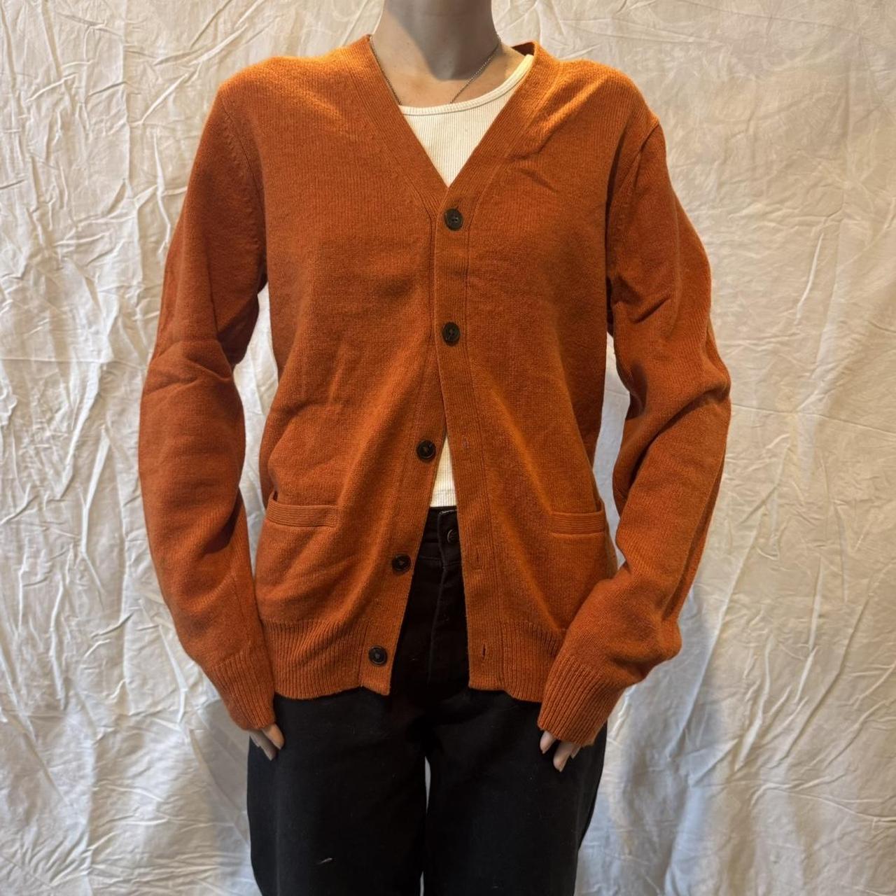 UNIQLO orange cardigan | Depop