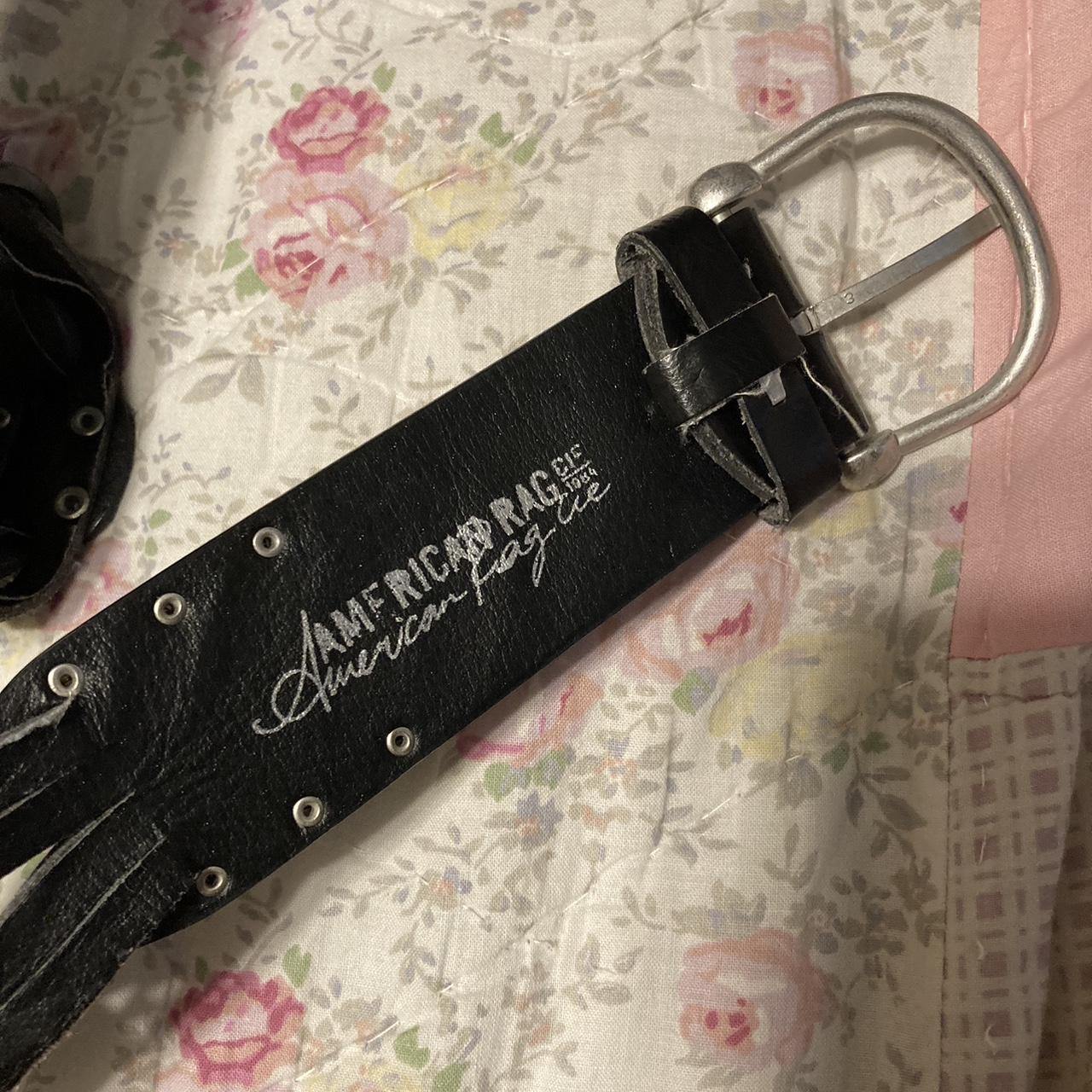 studded biker belt 44” belt with woven cords and... - Depop