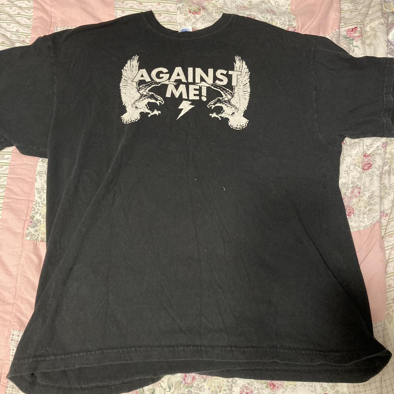 against me band tee against me punk band shirt with... - Depop