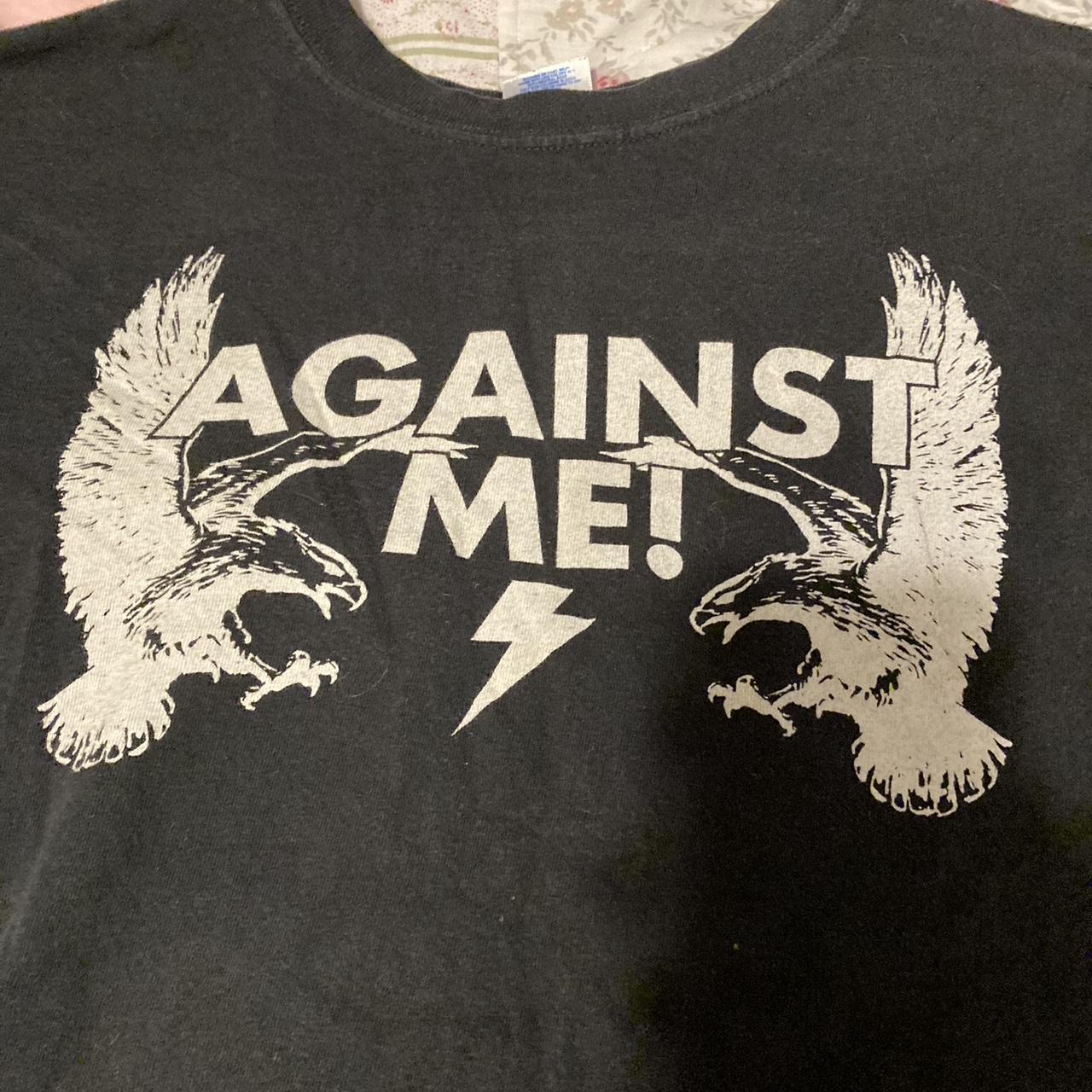 against me band tee against me punk band shirt with... - Depop