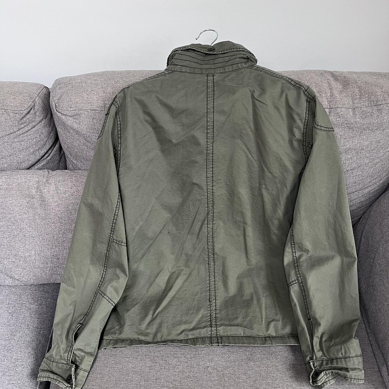 Khaki green military cargo jacket. So cute I’m a... | Depop