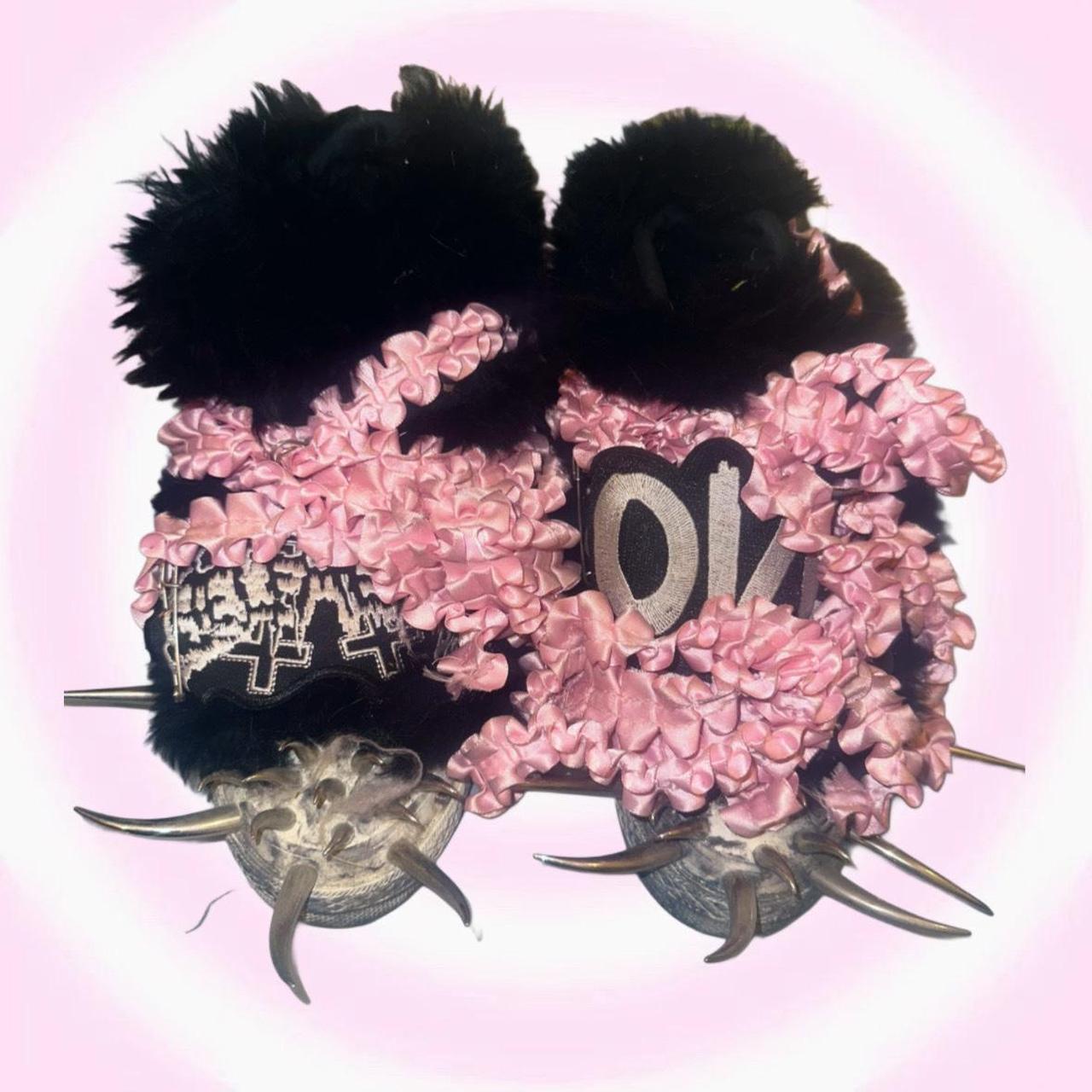 Epic one of one custom spiky fluffy and frilly shoes... - Depop