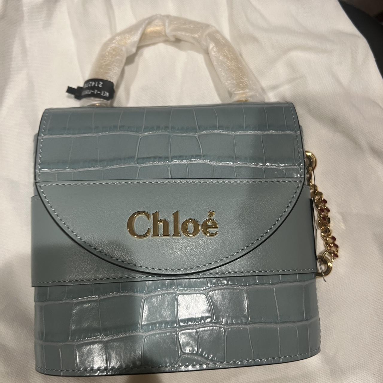 Chloé blue and grey mini bag. Is real bought from... | Depop