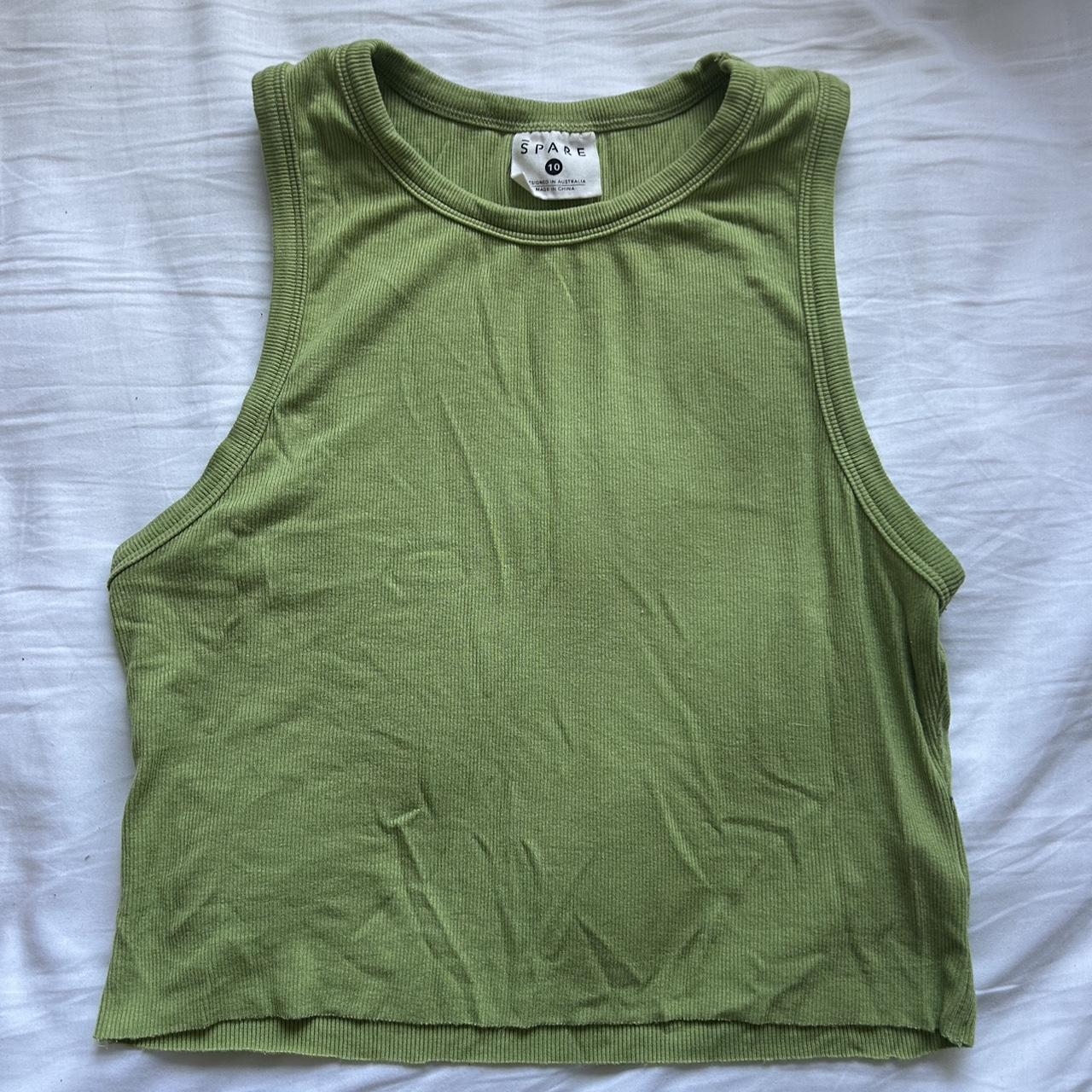 Lime green singlet that makes your outfit brighter.... - Depop