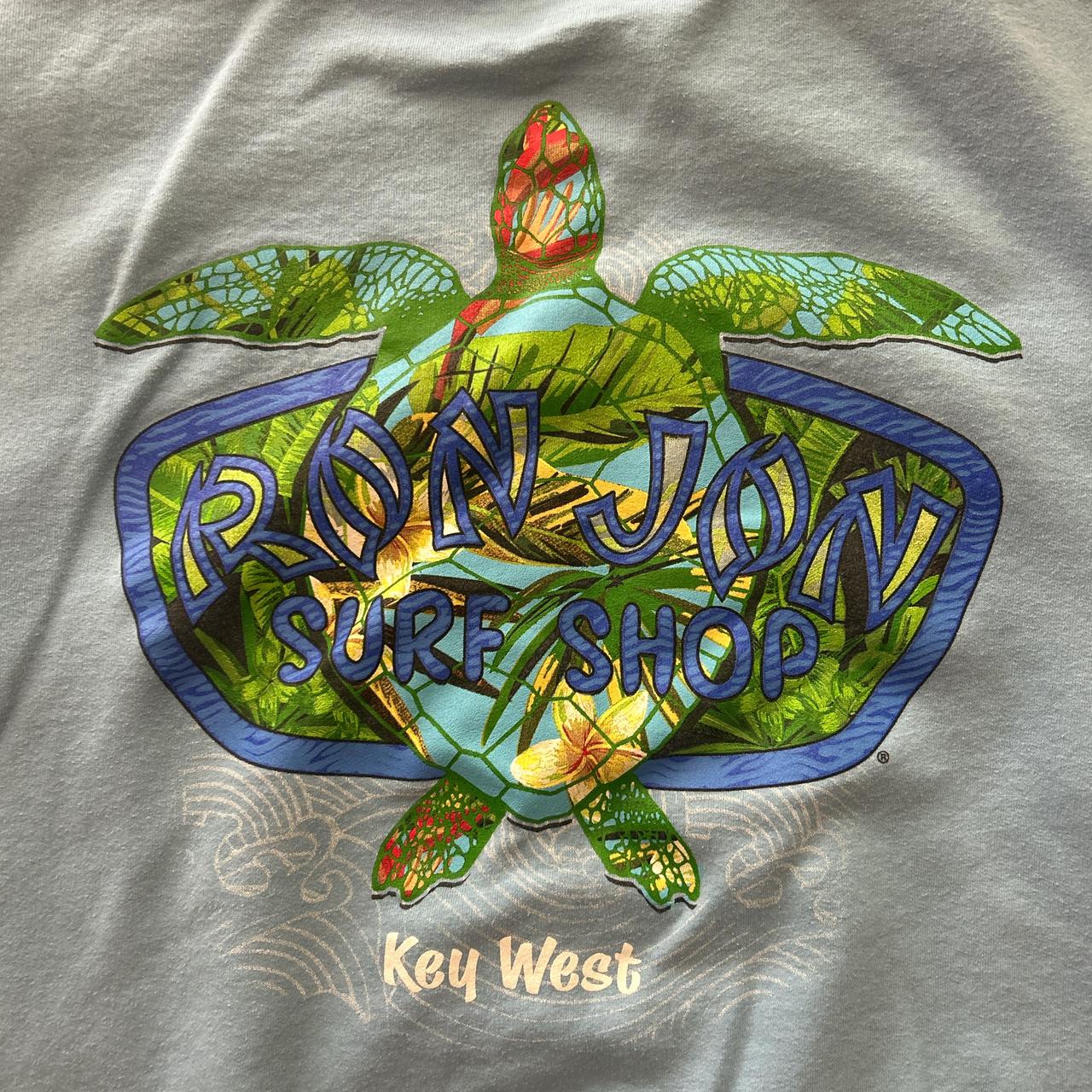 light blue ron jon key west sweatshirt -size... | Depop