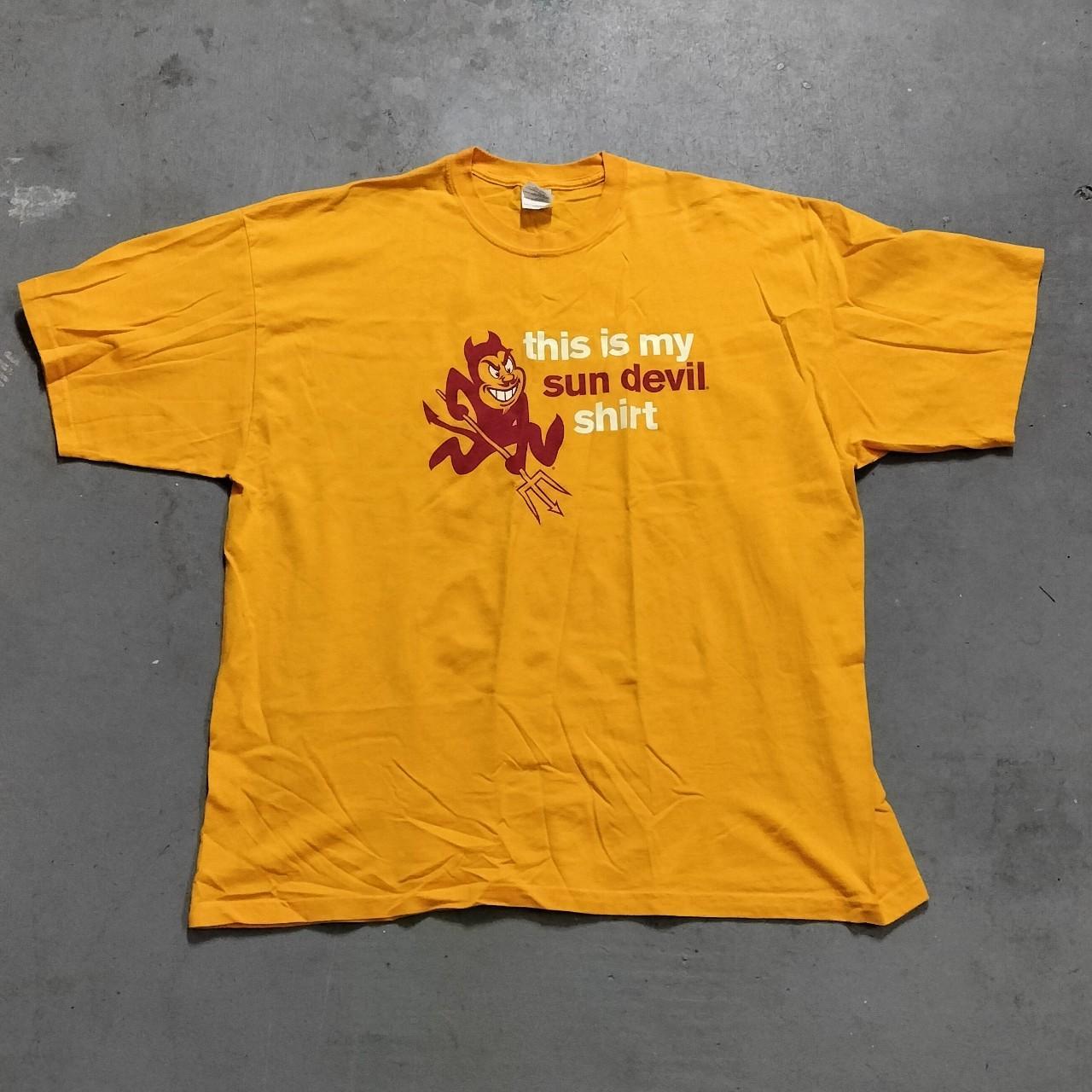 Vintage Yellow ASU Sun Devil "This Is My Sun Devil... - Depop