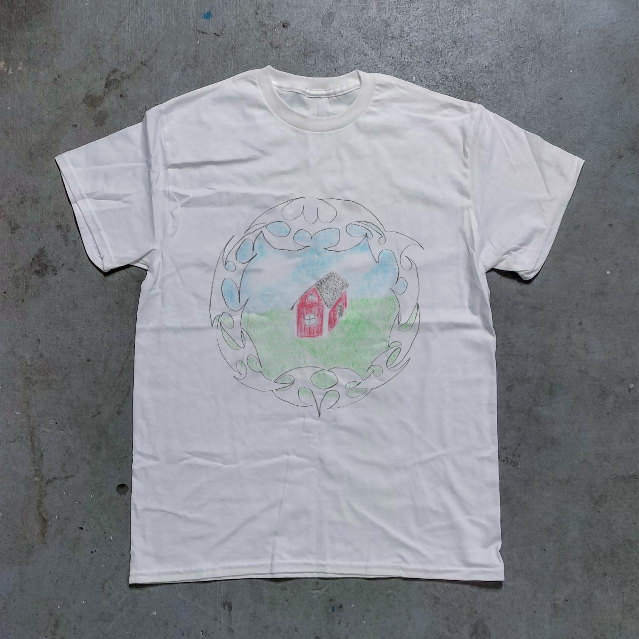 White Y2K Bladee Crest Album Cover Graphic... - Depop