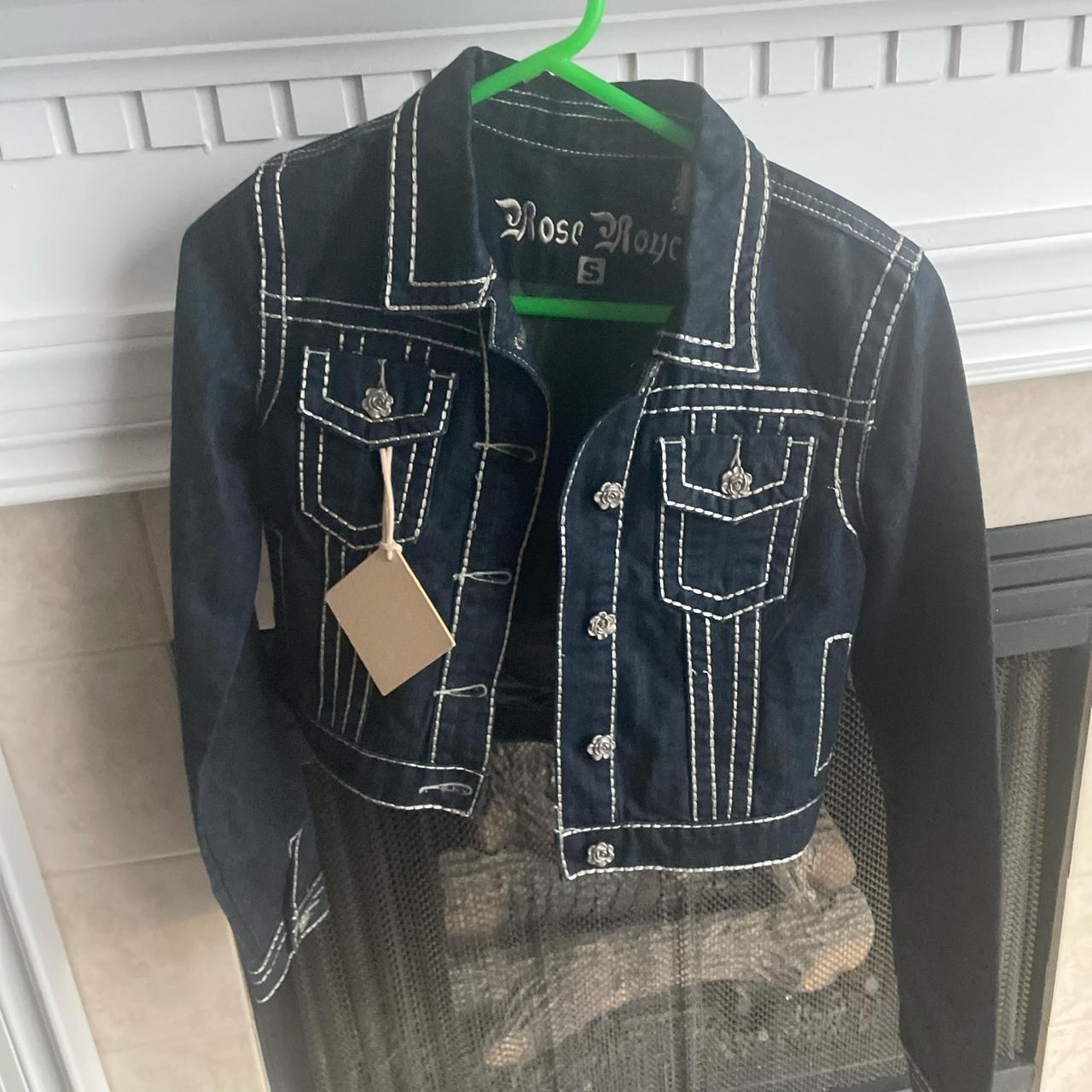 women true religion style jean jacket #sematary #y2k - Depop